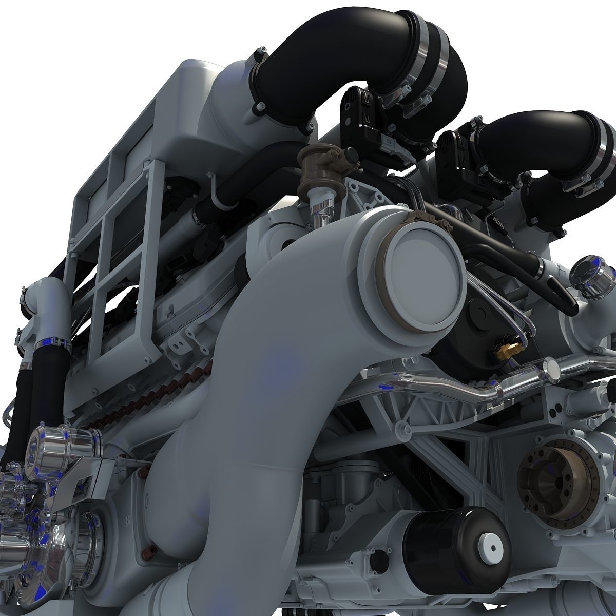 Bugatti Veyron Engine 3D model | CGTrader