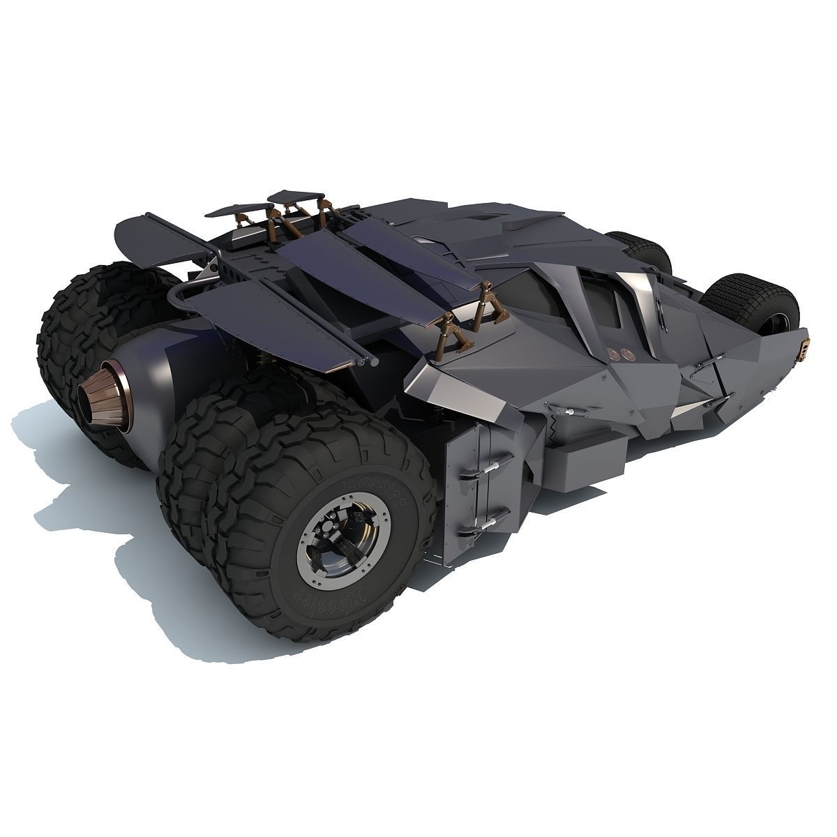 Black Batmobile 3D model | CGTrader