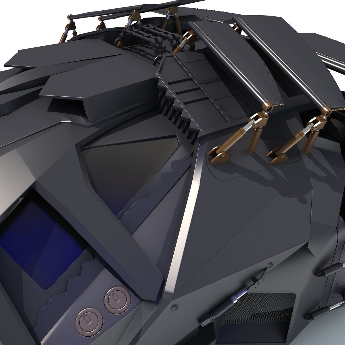 Black Batmobile 3D model | CGTrader