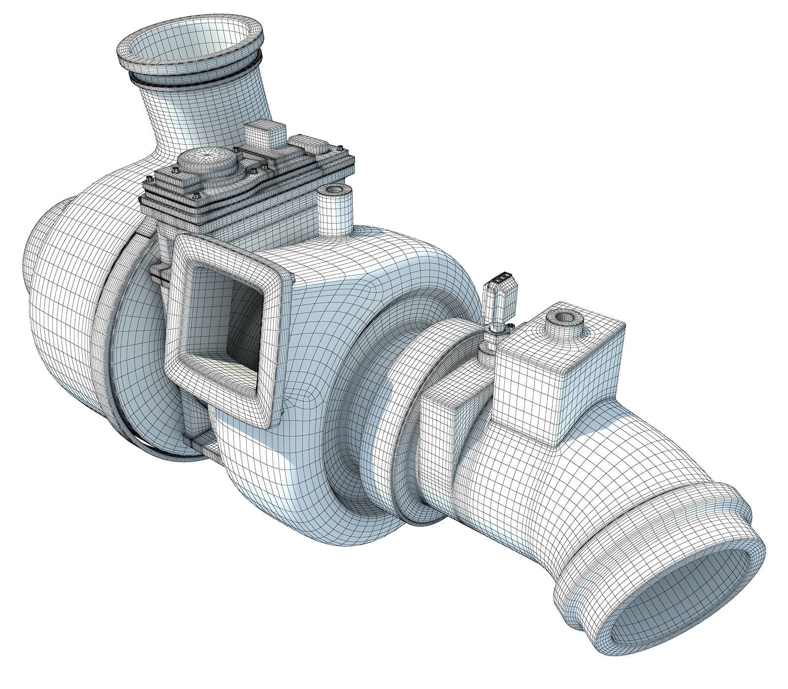 Red Turbo Engine 3D model | CGTrader