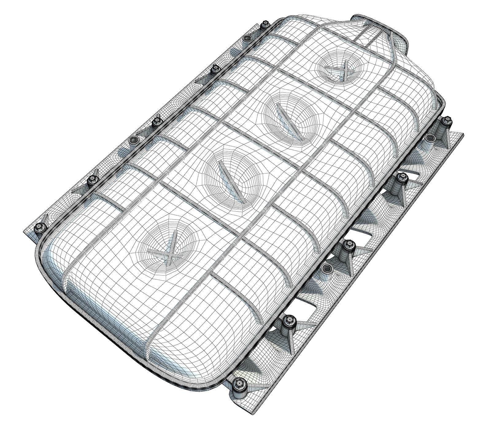 Black Car Engine Cover 3D model | CGTrader