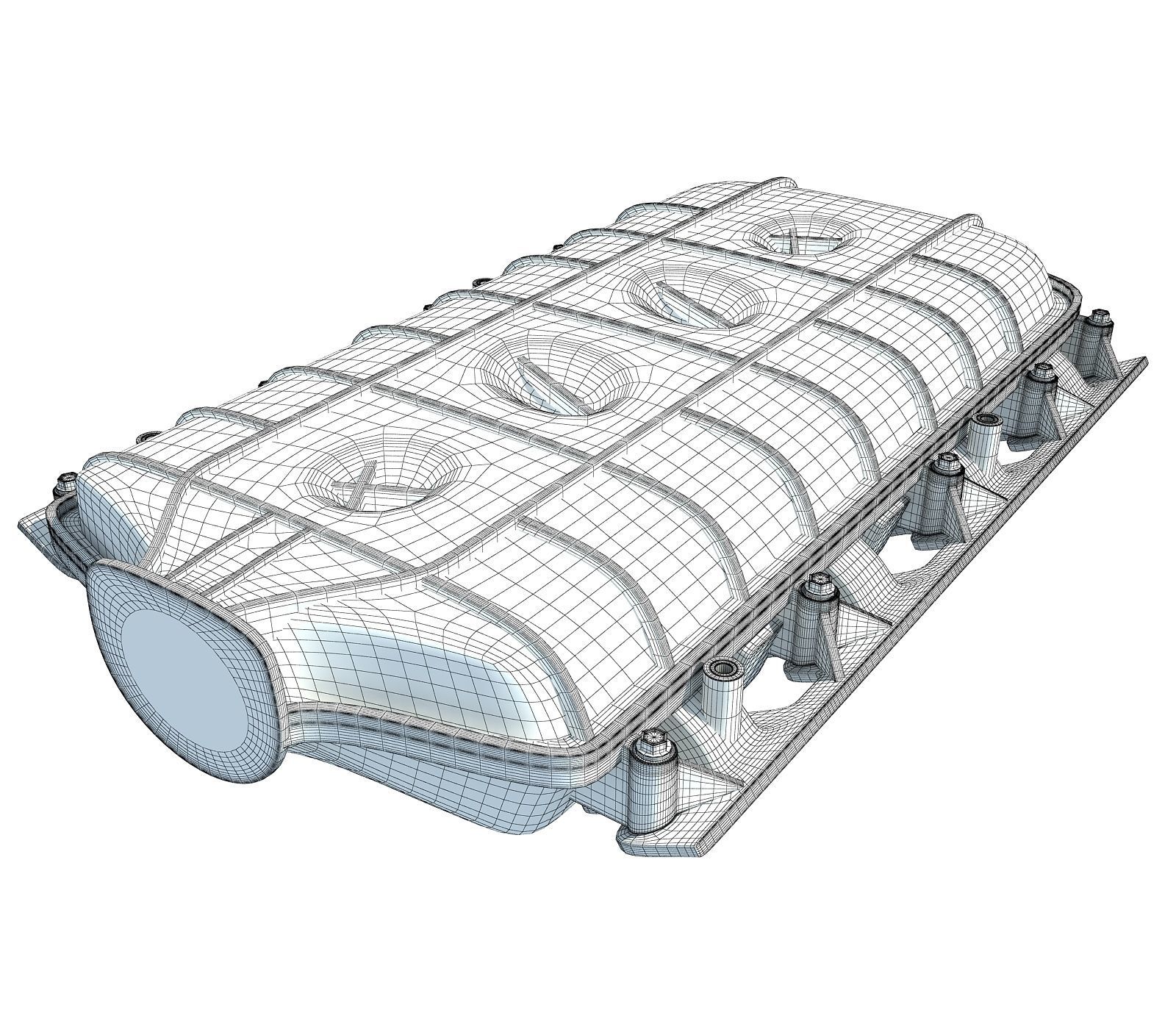 Black Car Engine Cover 3D model | CGTrader