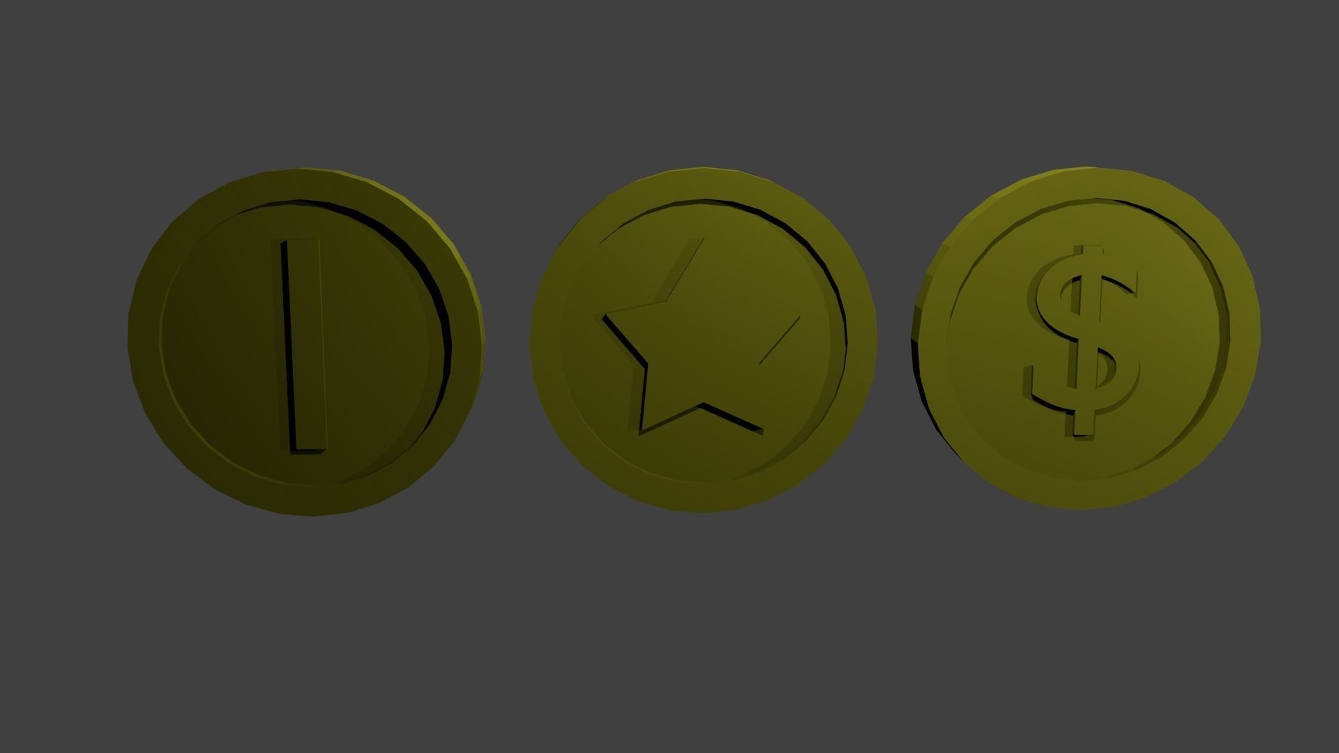 3D model Low-polygon coins VR / AR / low-poly | CGTrader