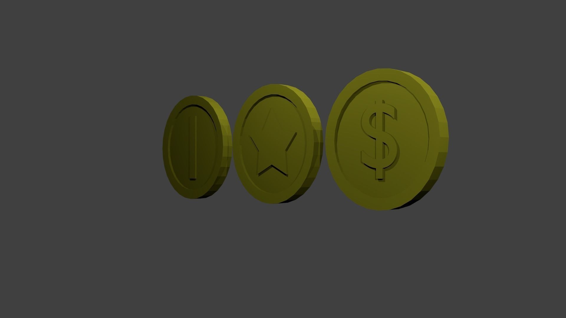 3D model Low-polygon coins VR / AR / low-poly | CGTrader