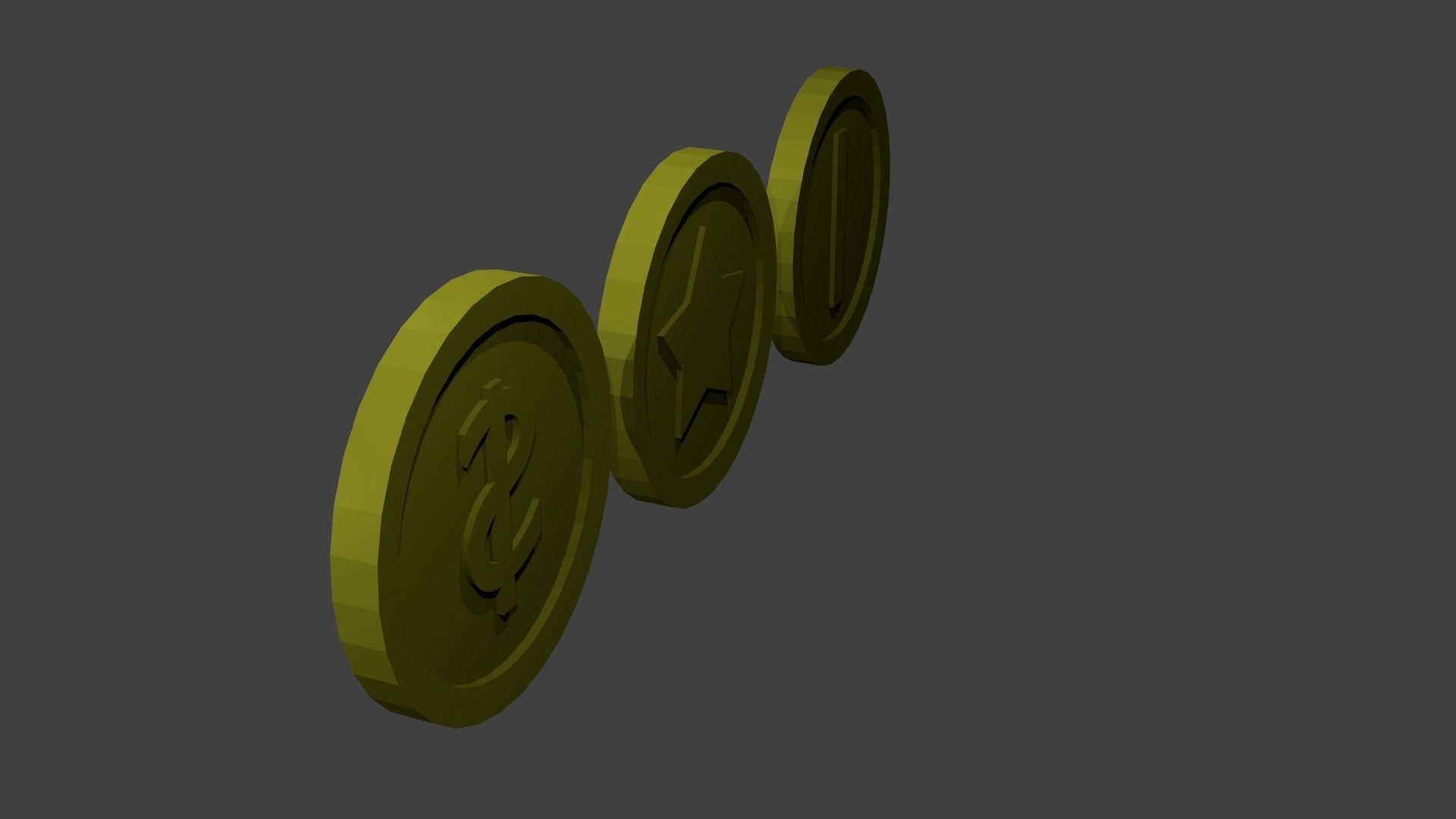 3D model Low-polygon coins VR / AR / low-poly | CGTrader