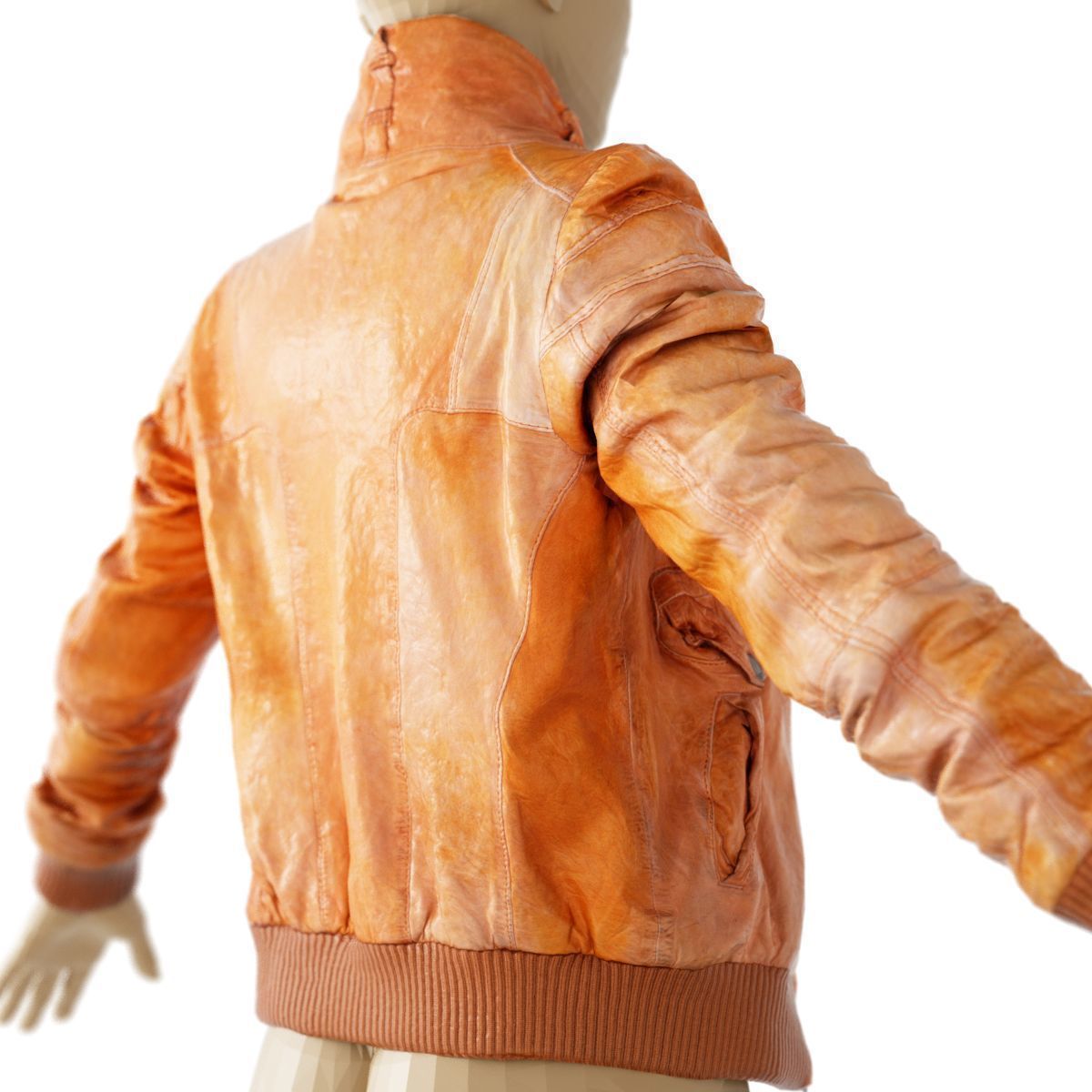 3D model Jacket Light Brown Leather Open Clothing Women Fashion VR / AR ...