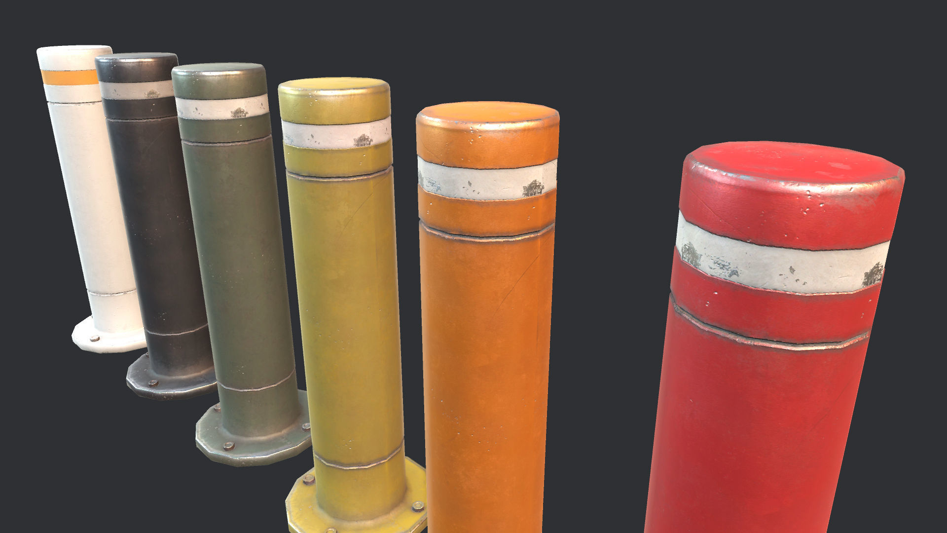 3D model Road Block Pillar PBR VR / AR / low-poly | CGTrader