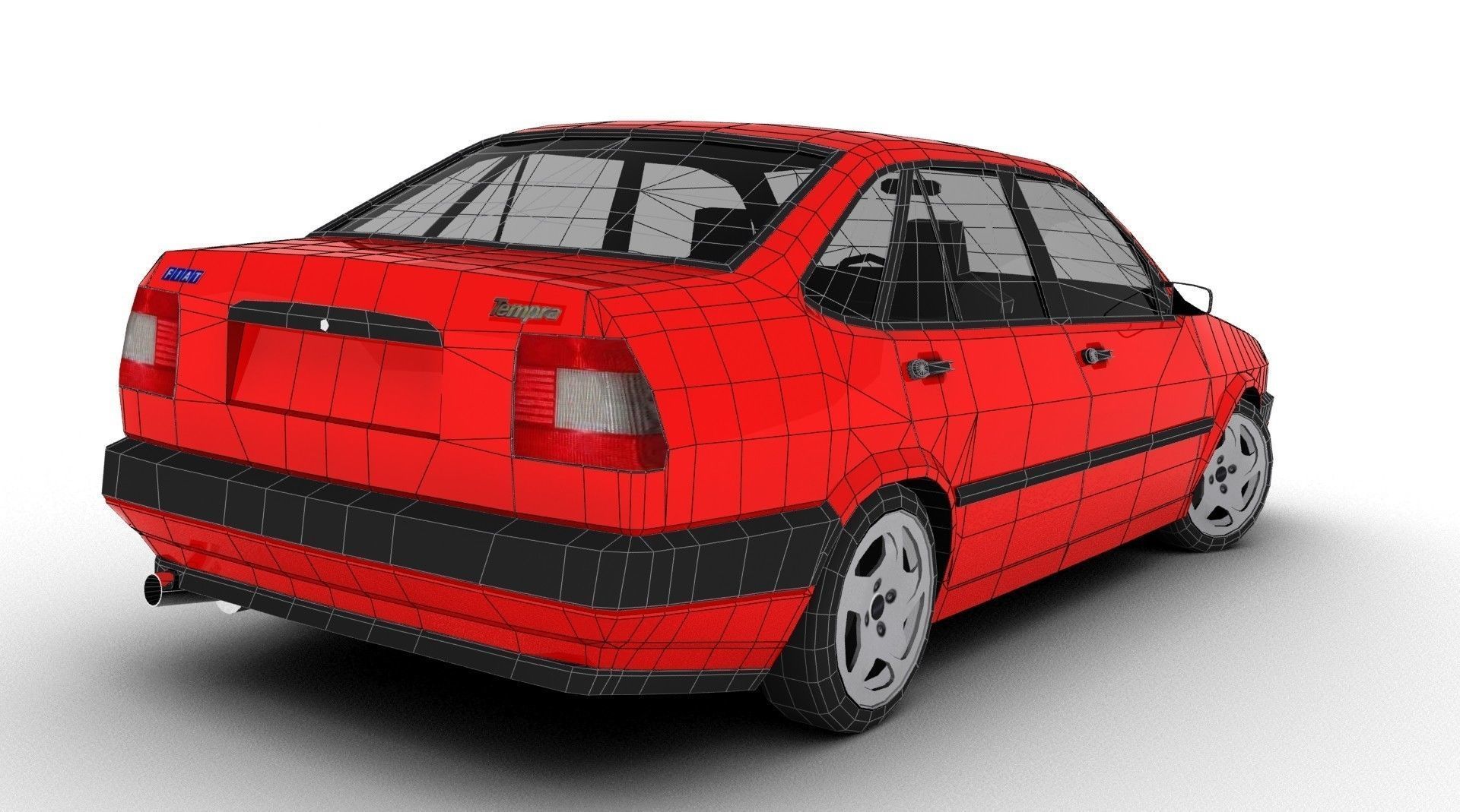 Fiat Tempra 1992 Low Poly Model 3D model | CGTrader