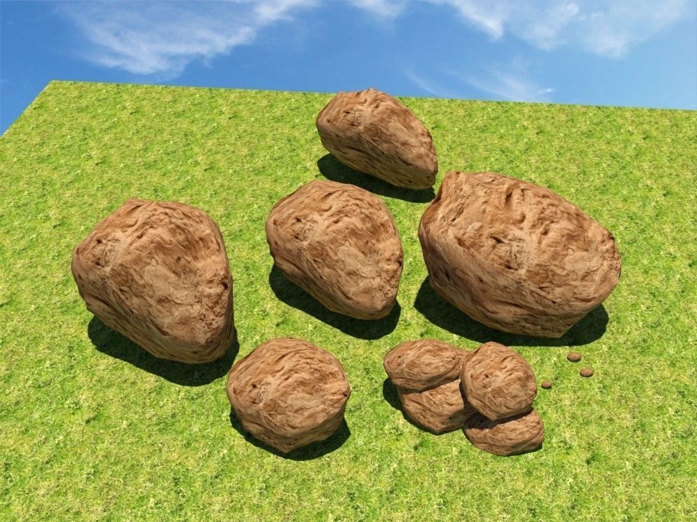 stone rock floating in sky free 3D model | CGTrader