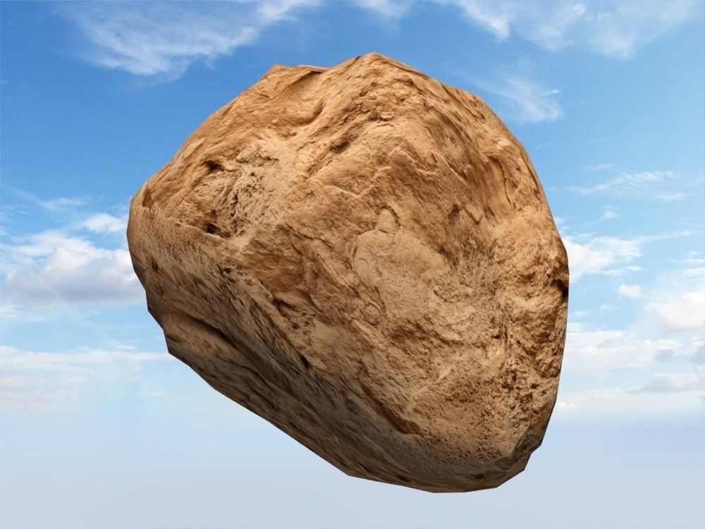 stone rock floating in sky free 3D model | CGTrader