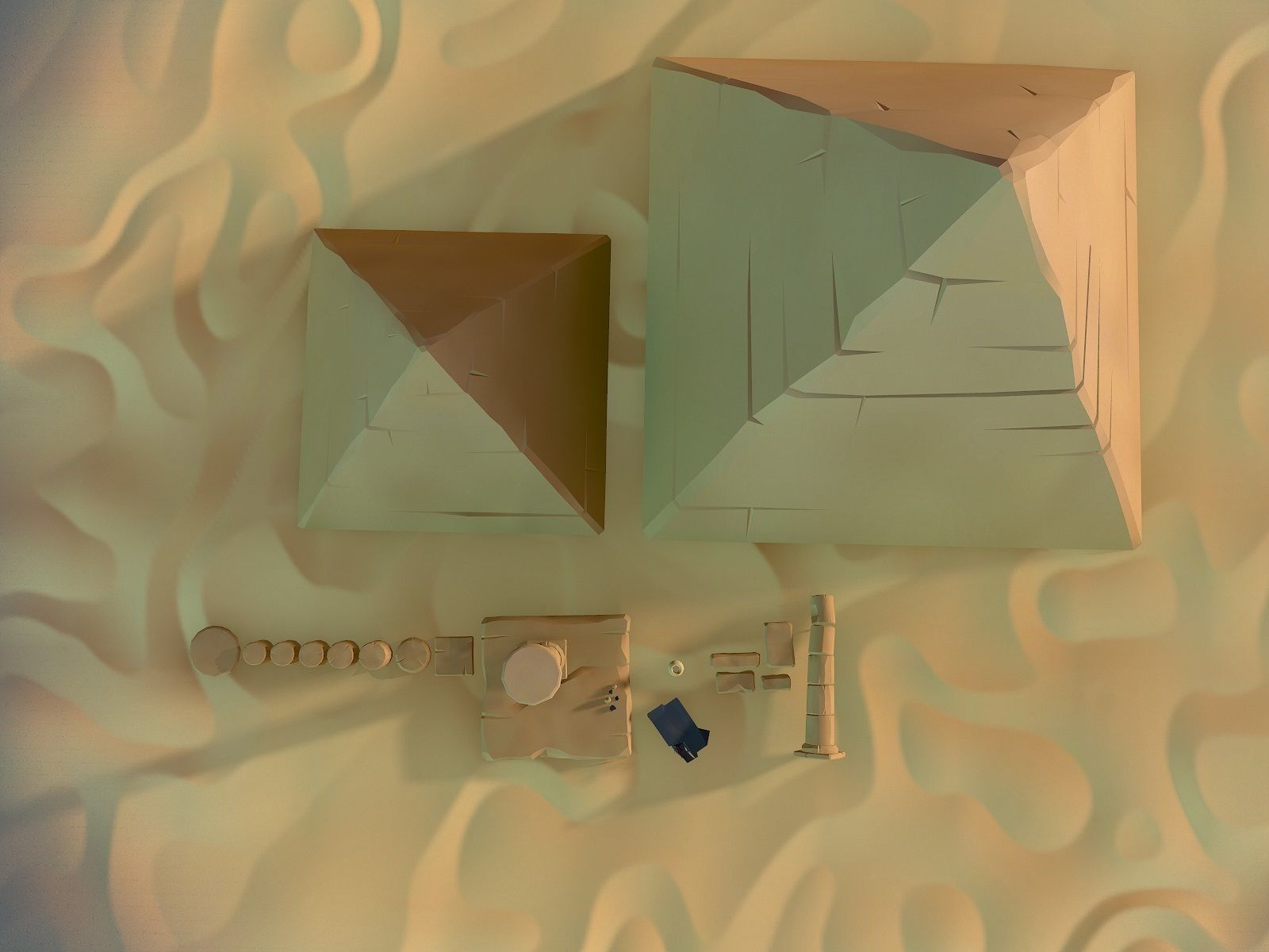 3D model Low Poly Desert scene Pack VR / AR / low-poly | CGTrader