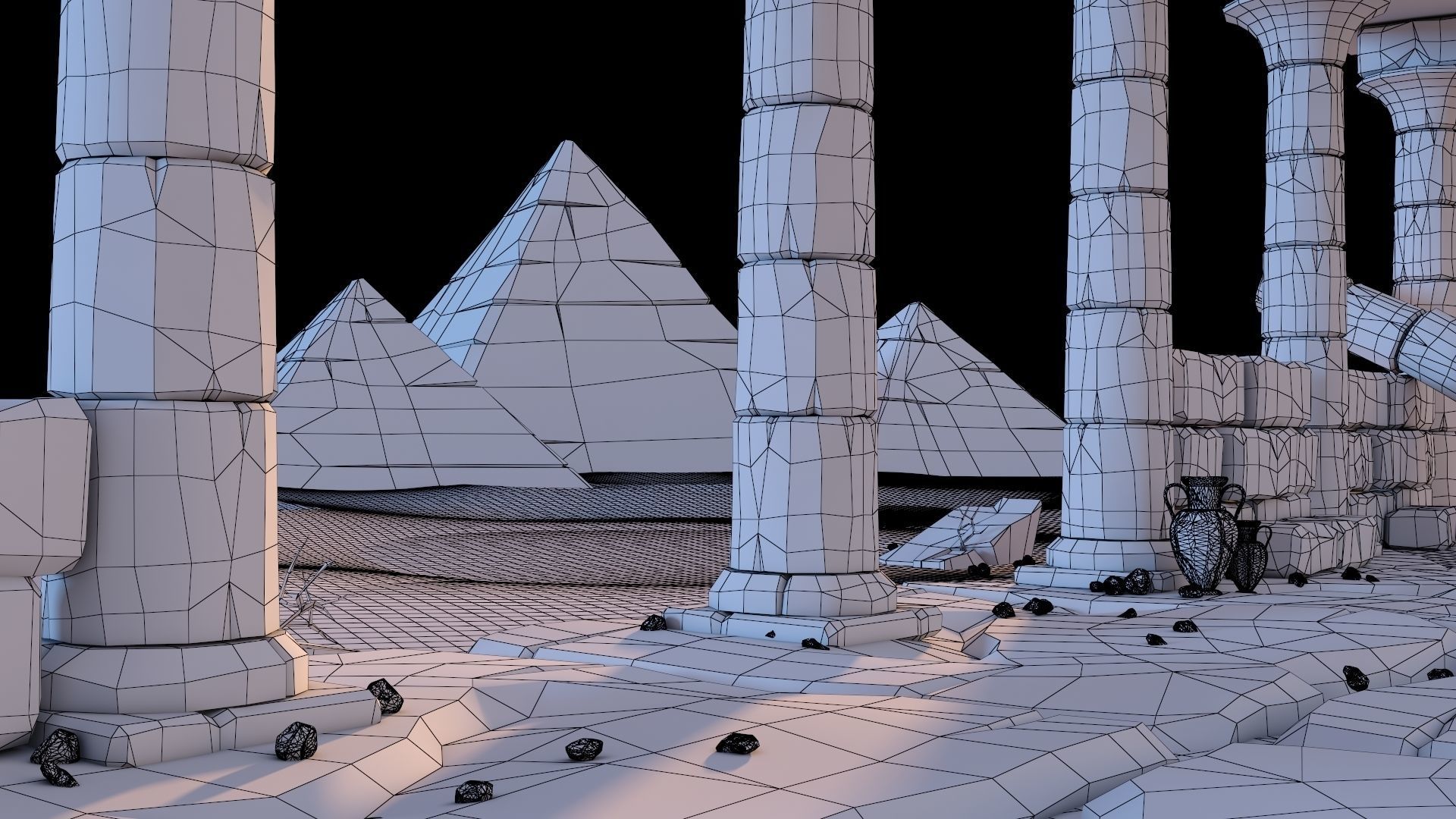 3D model Low Poly Desert scene Pack VR / AR / low-poly | CGTrader