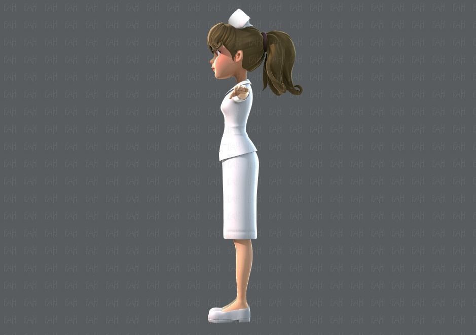 Nurse cartoon 3D model | CGTrader