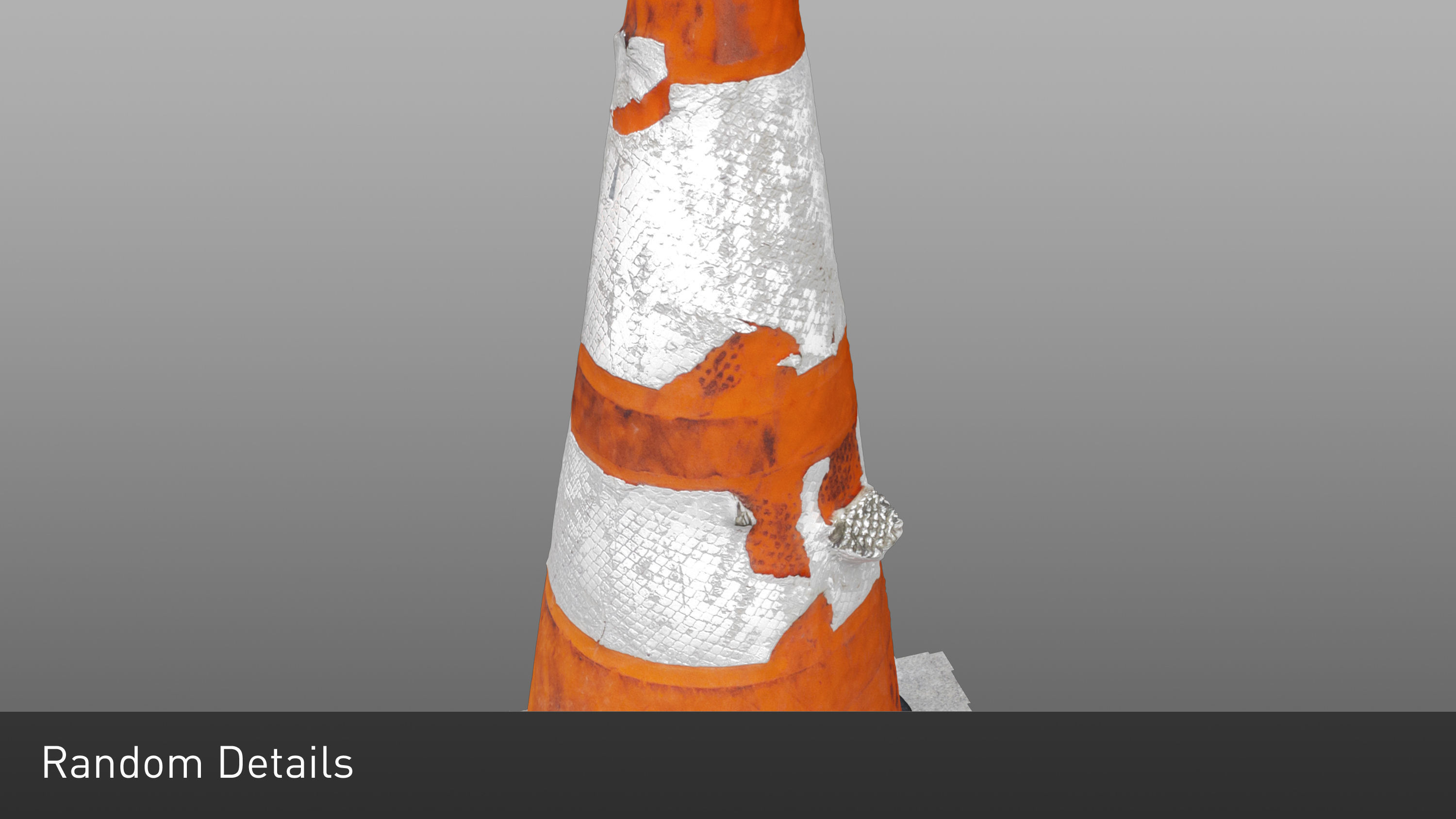 3D model 3 Photorealistic Construction Cones - 8k Texture Maps VR / AR ...