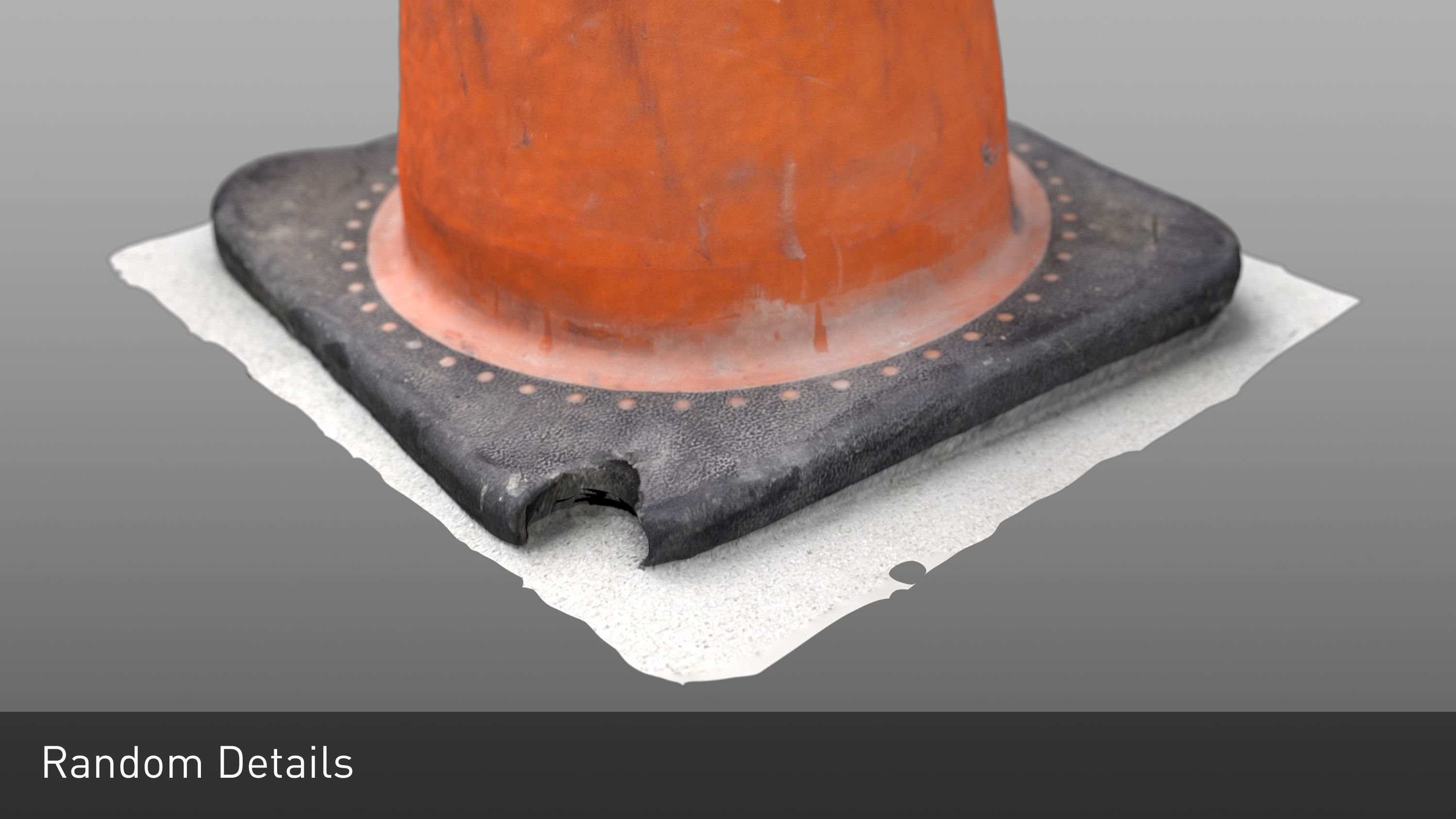 3D model 3 Photorealistic Construction Cones - 8k Texture Maps VR / AR ...