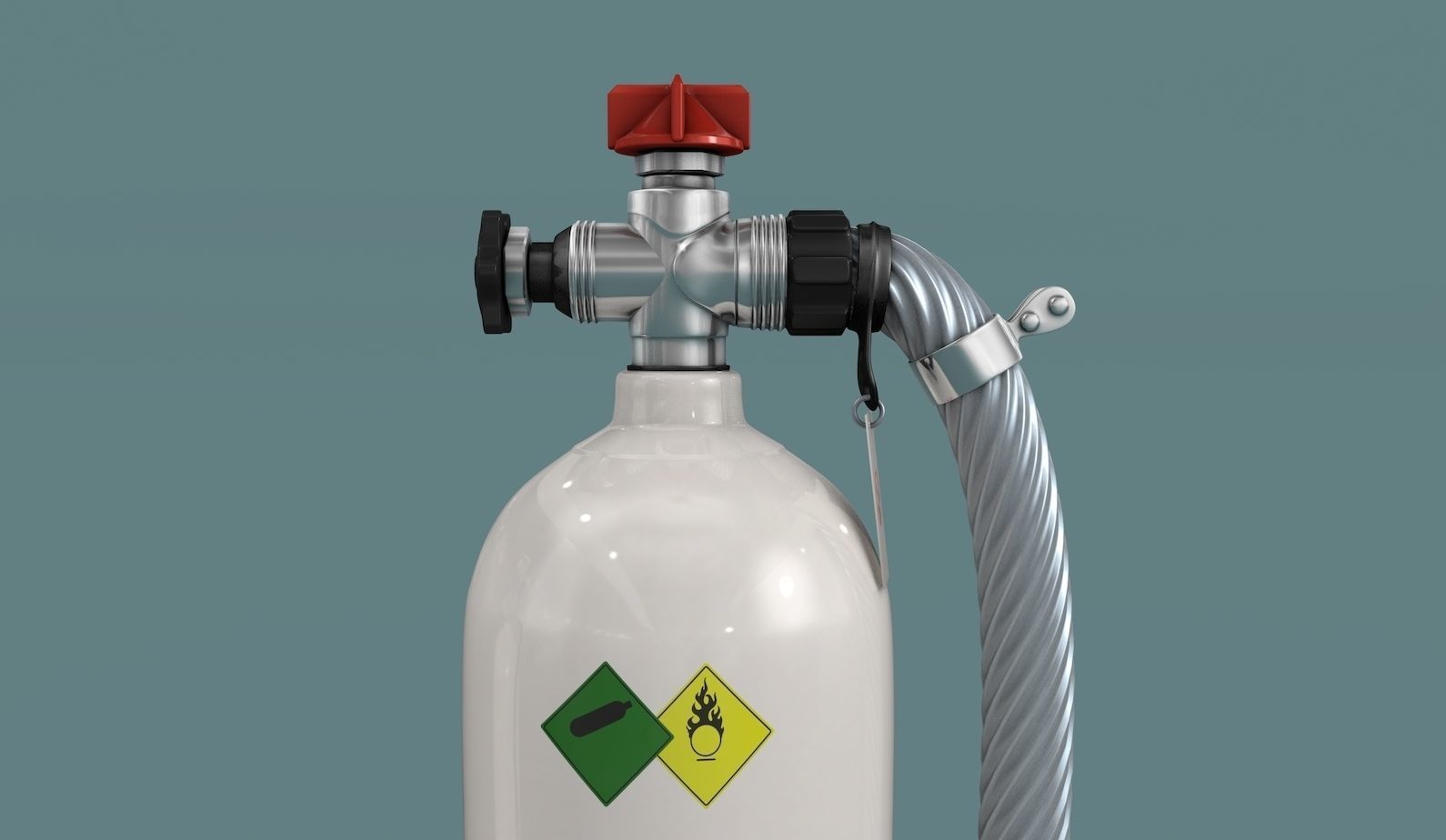 oxygen bottle 2x 3D model | CGTrader