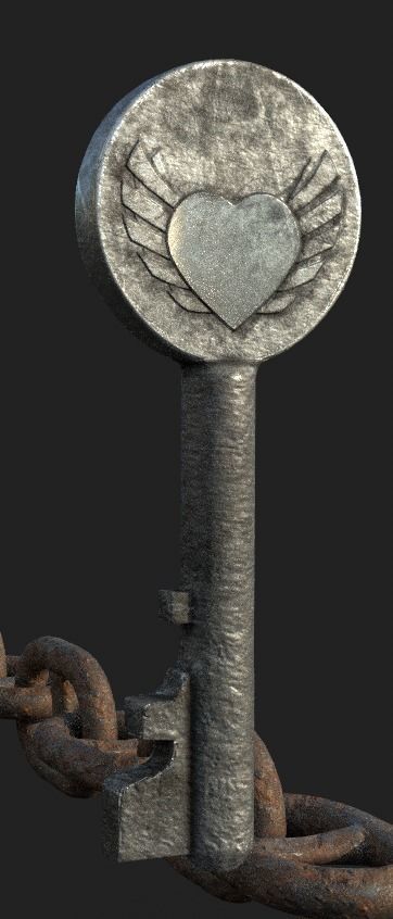 Heart Shaped Lock 3D model rigged | CGTrader