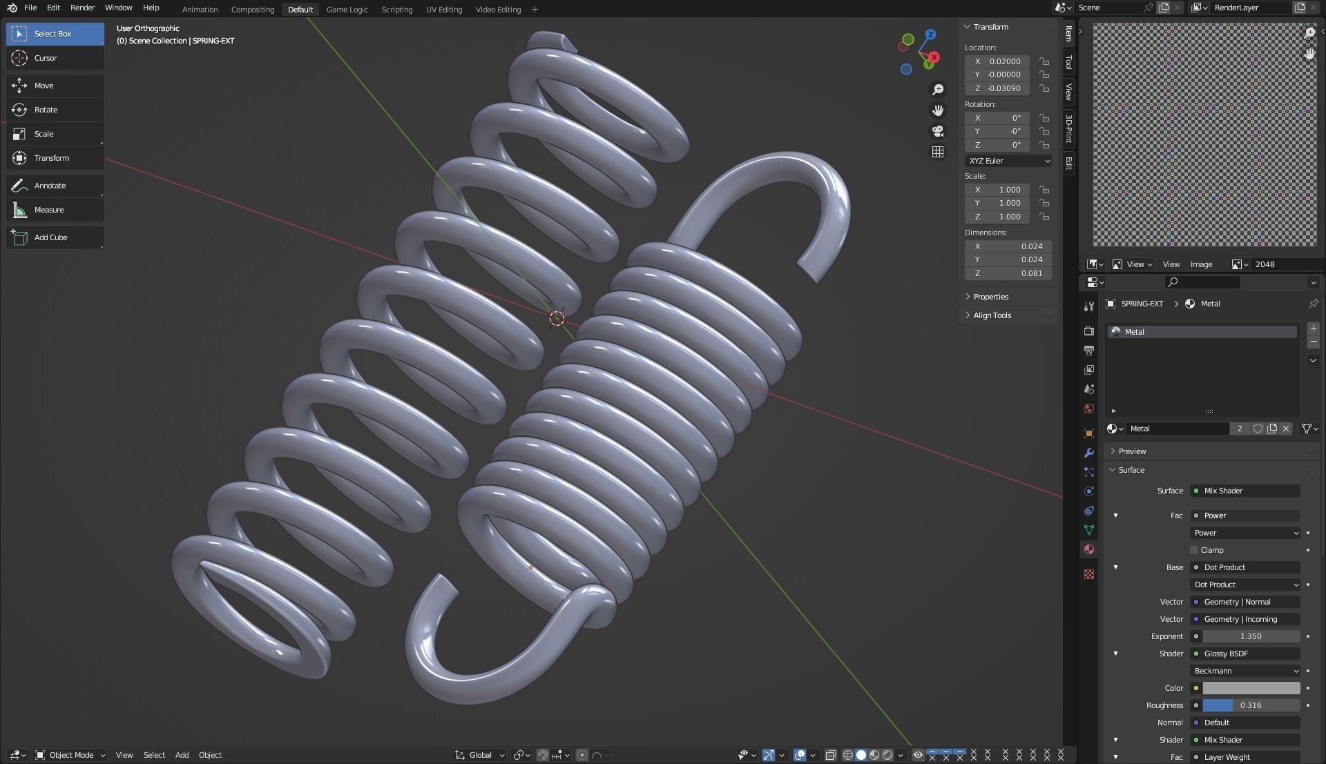 Metal Springs 3D model | CGTrader