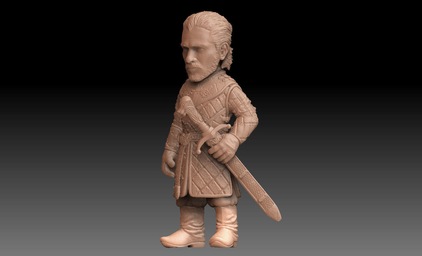 Game of thrones - Jon Snow 3D model 3D printable | CGTrader