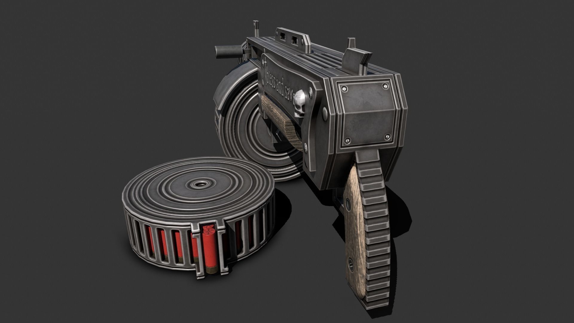 shotgun machine gun free VR / AR / low-poly 3D model | CGTrader