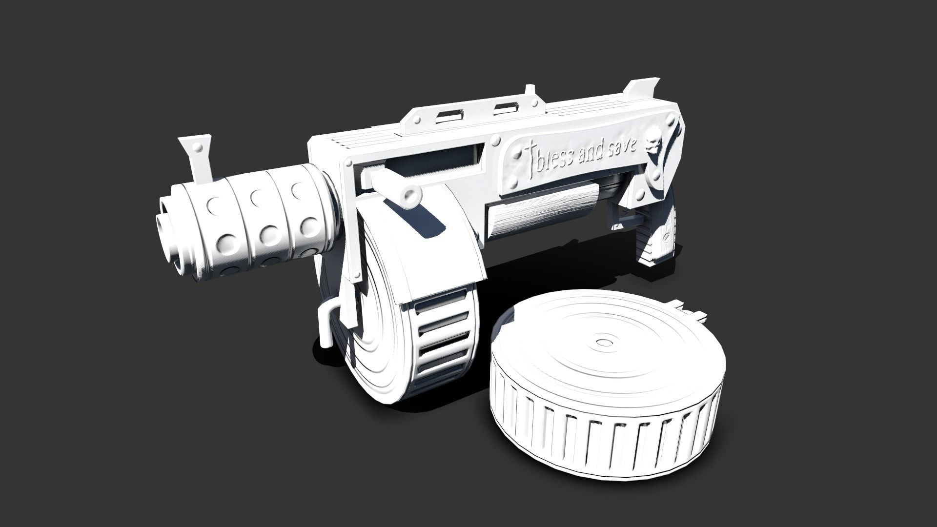 shotgun machine gun free VR / AR / low-poly 3D model | CGTrader