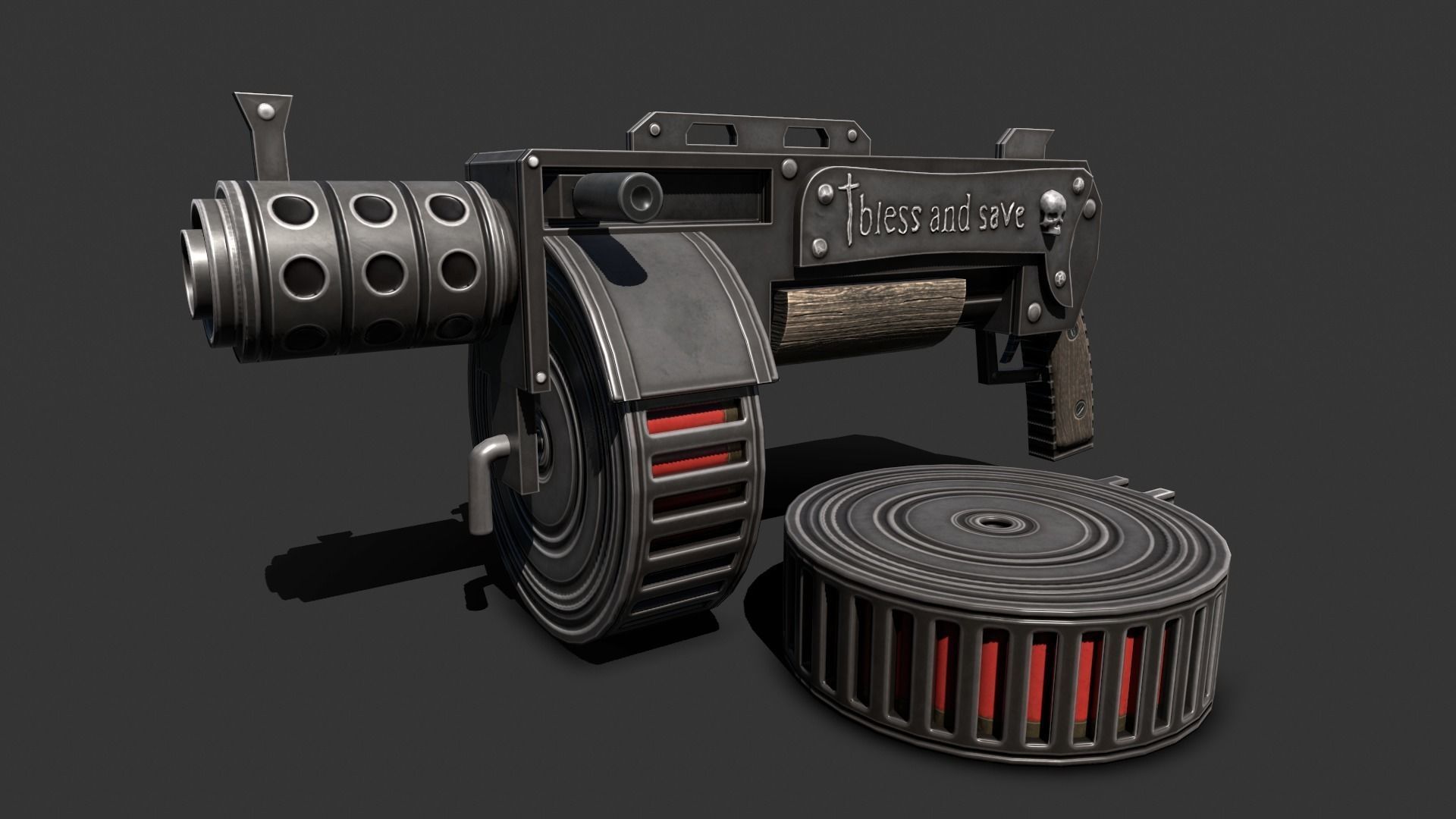 shotgun machine gun free VR / AR / low-poly 3D model | CGTrader