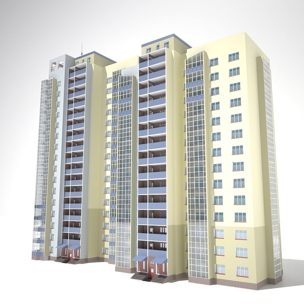 16 floor building 3D model | CGTrader
