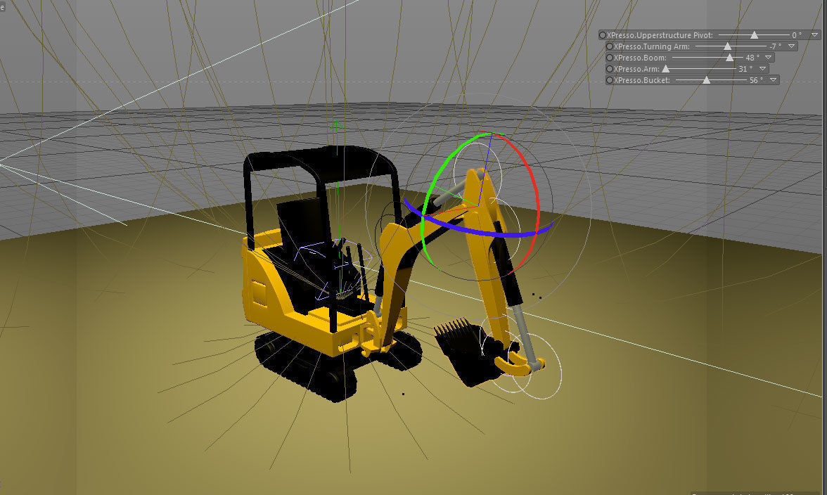 Mechanical Digger 3D model animated | CGTrader