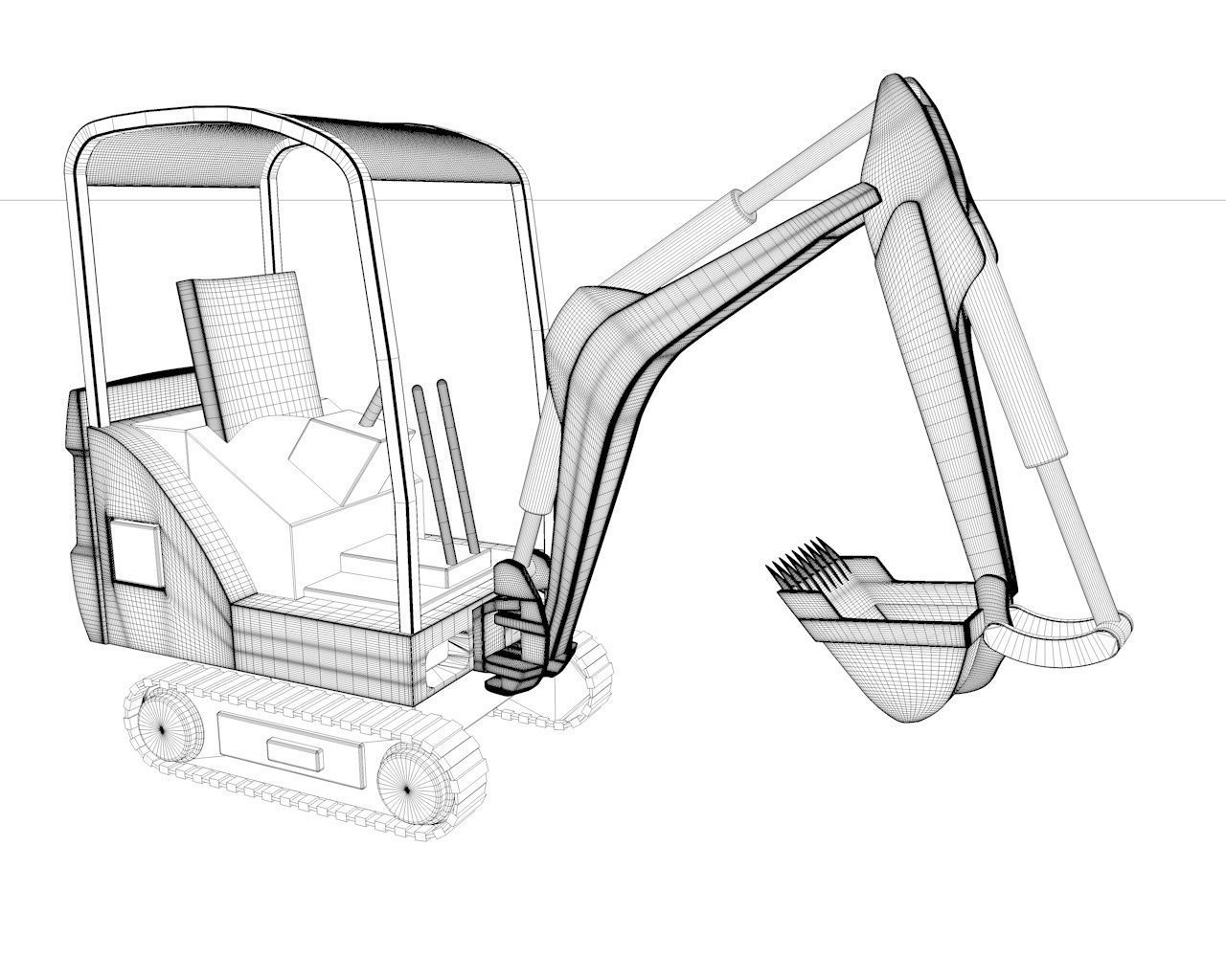 Mechanical Digger 3D model animated | CGTrader