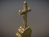 3D model Scanned photorealistic old concrete casted cross imitating ...