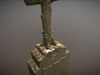 3D model Scanned photorealistic old concrete casted cross imitating ...