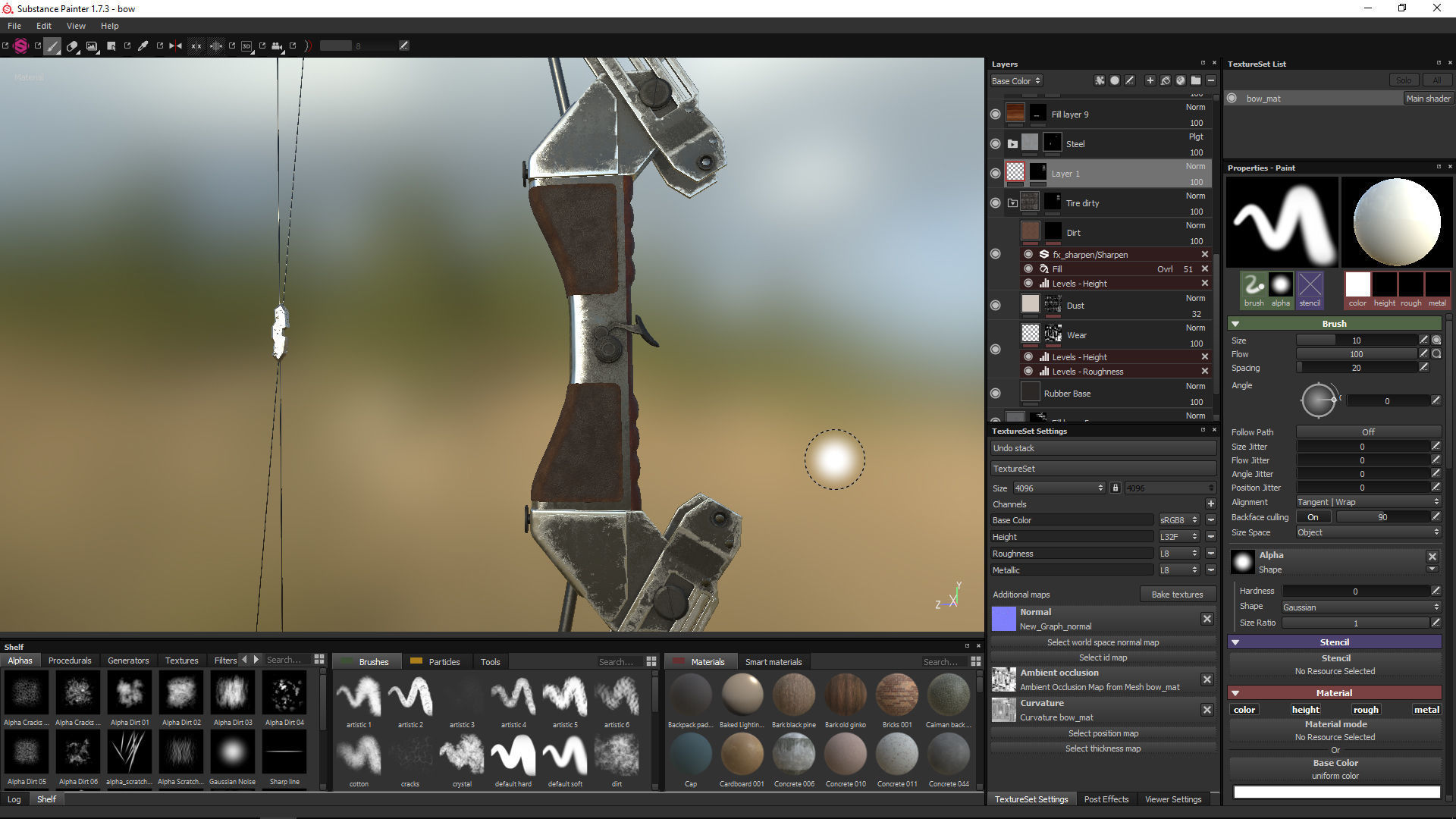 3D model Pneumatic bow prototype - lowpoly 3d model VR / AR / low-poly ...