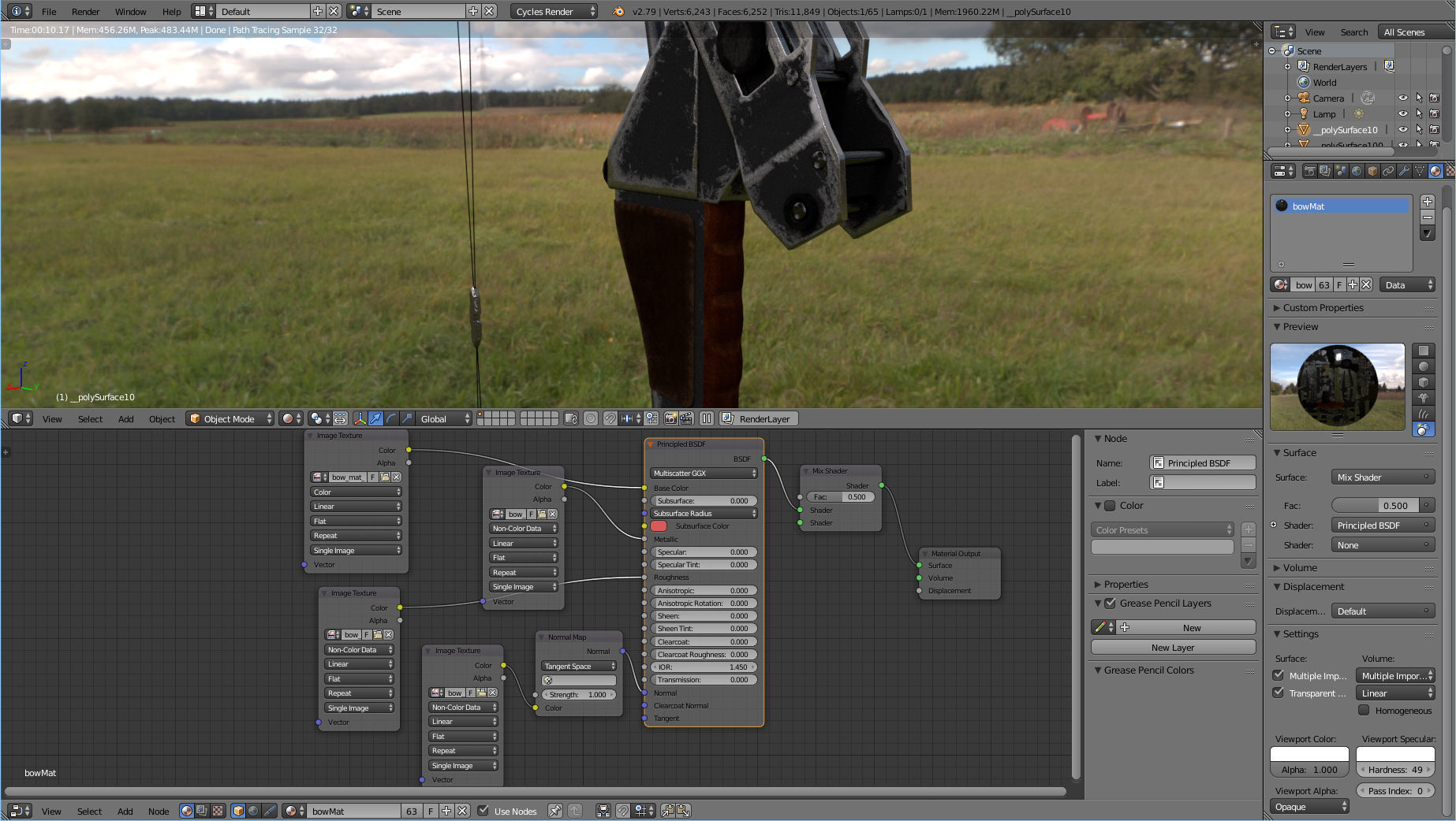 3D model Pneumatic bow prototype - lowpoly 3d model VR / AR / low-poly ...