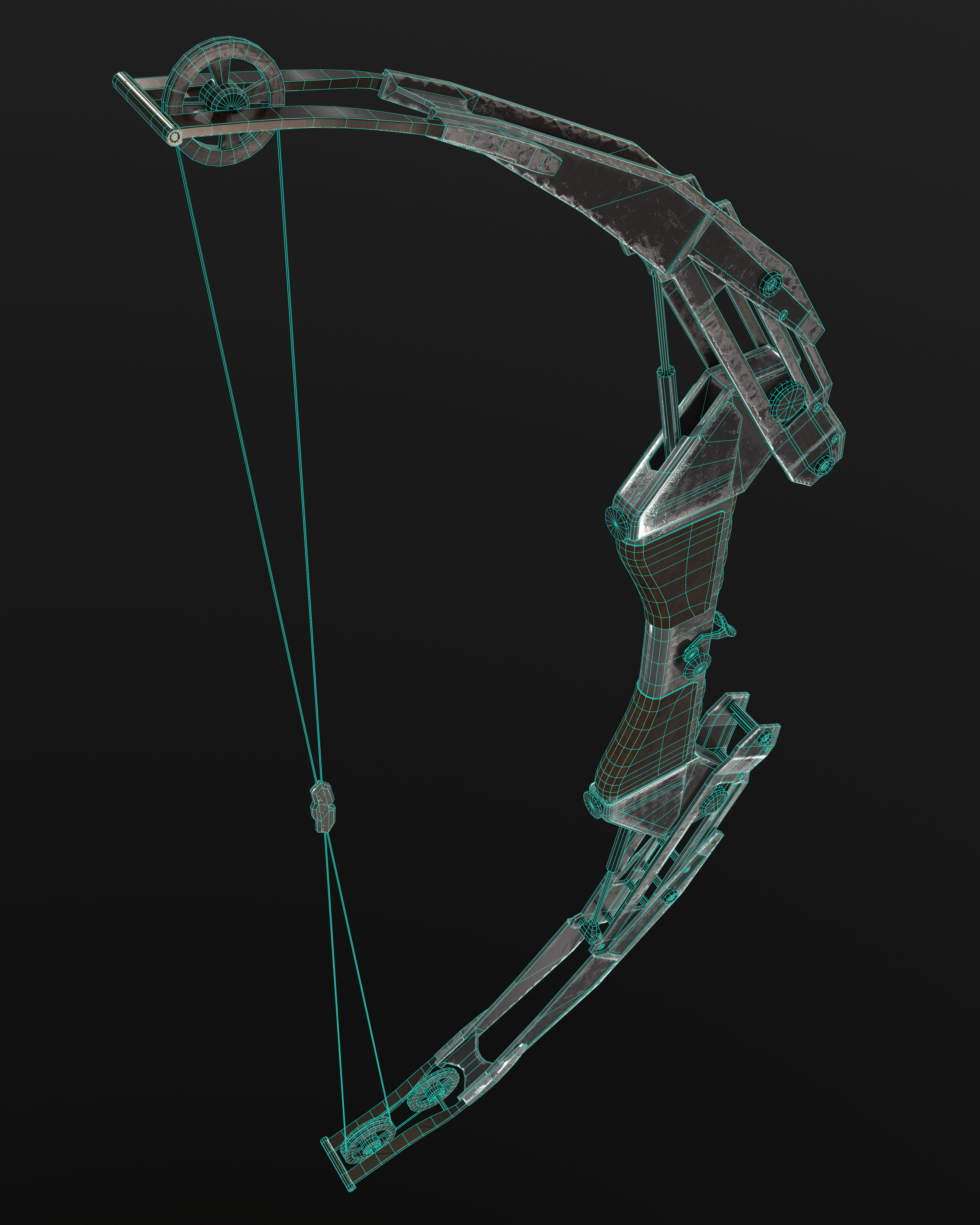 3D model Pneumatic bow prototype - lowpoly 3d model VR / AR / low-poly ...