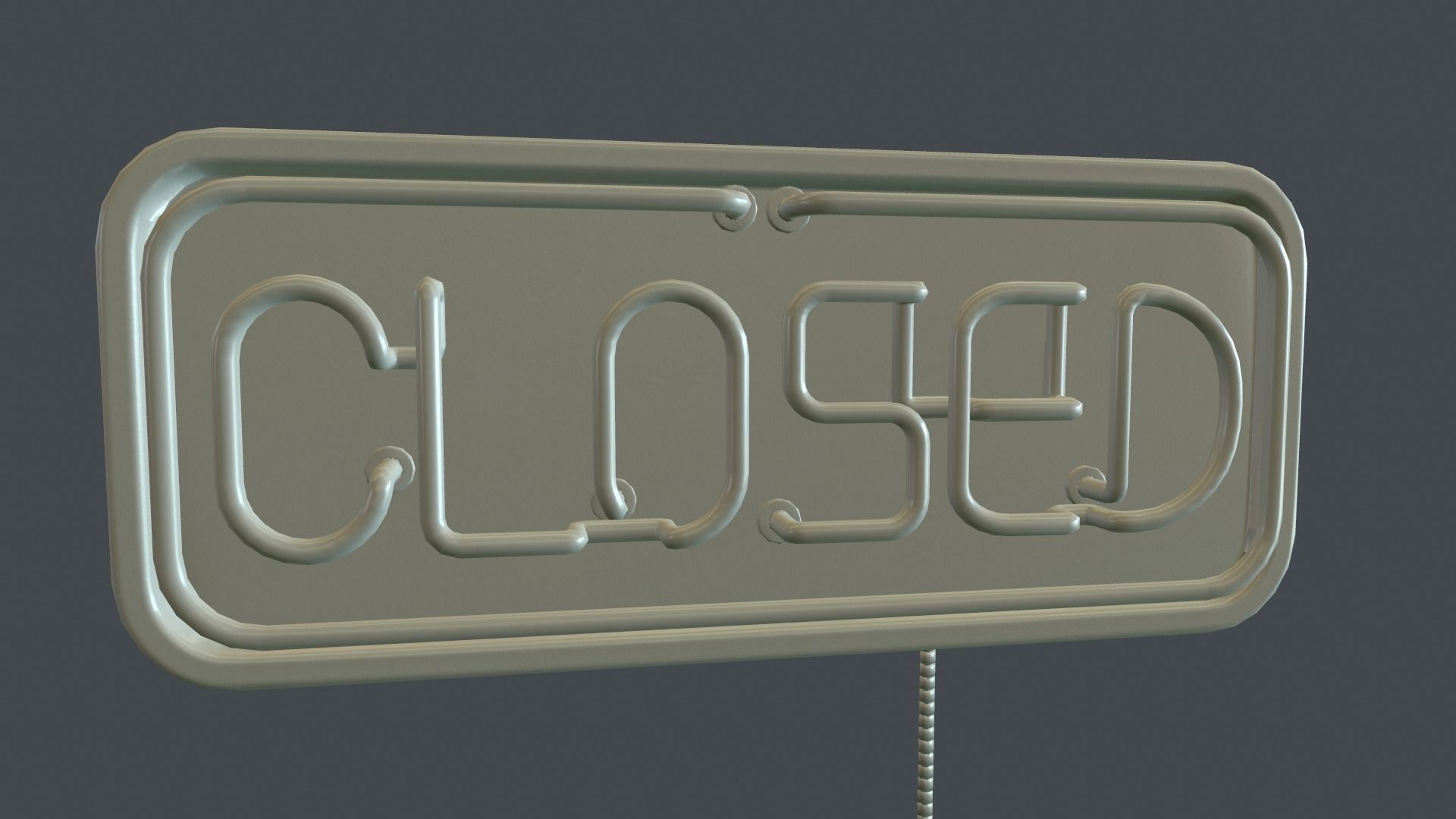 3D model Neon Closed Sign PBR Game Ready VR / AR / low-poly | CGTrader
