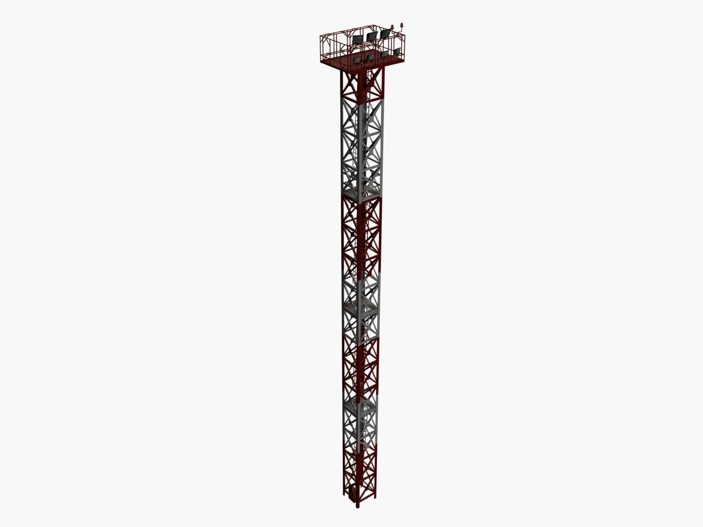 3D model High Mast Lighting for Airports with PBR pack VR / AR / low ...