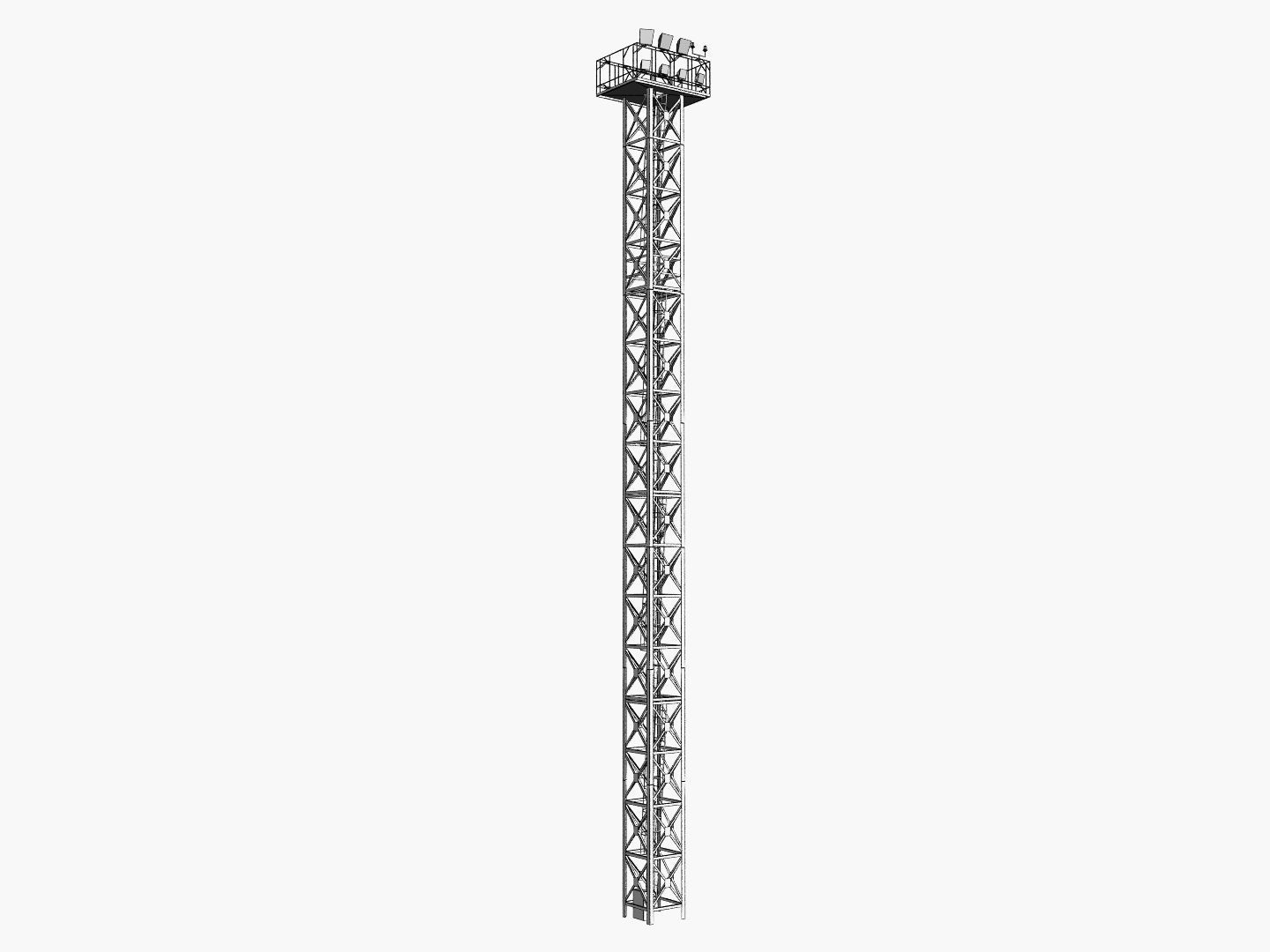 3D model High Mast Lighting for Airports with PBR pack VR / AR / low ...