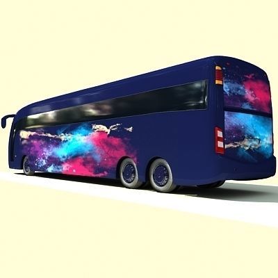 Galaxy Color Splash Bus 3D model | CGTrader