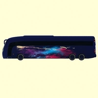 Galaxy Color Splash Bus 3D model | CGTrader