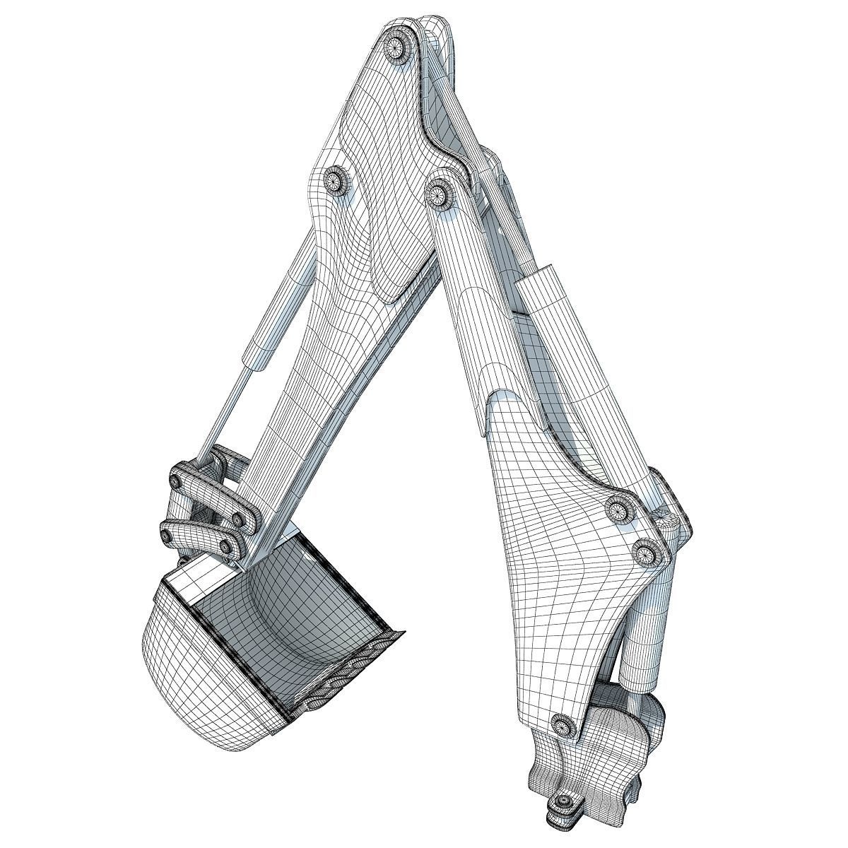 Backhoe Crane Black 3D model | CGTrader