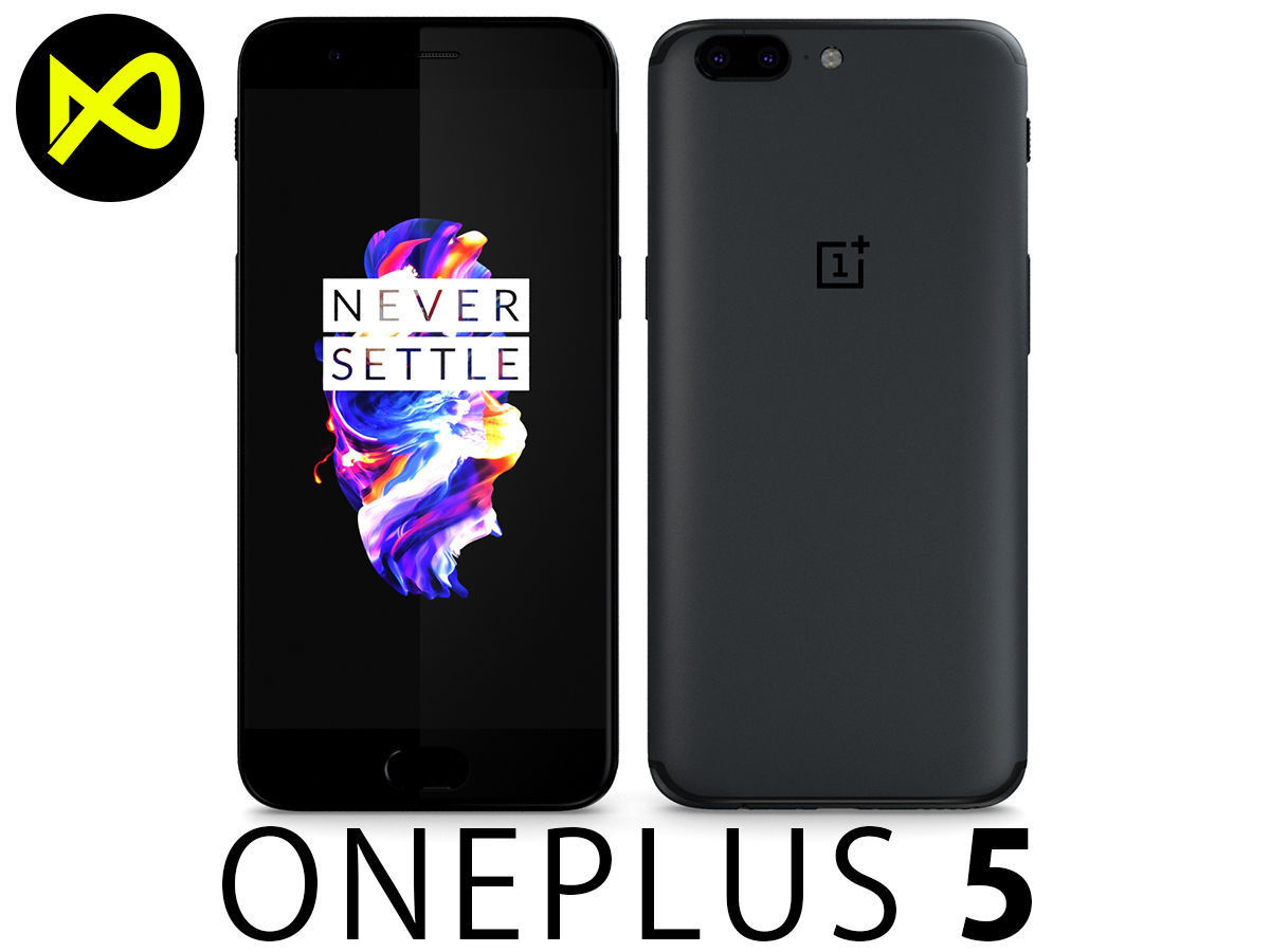 OnePlus 5 Slate Gray 3D model | CGTrader