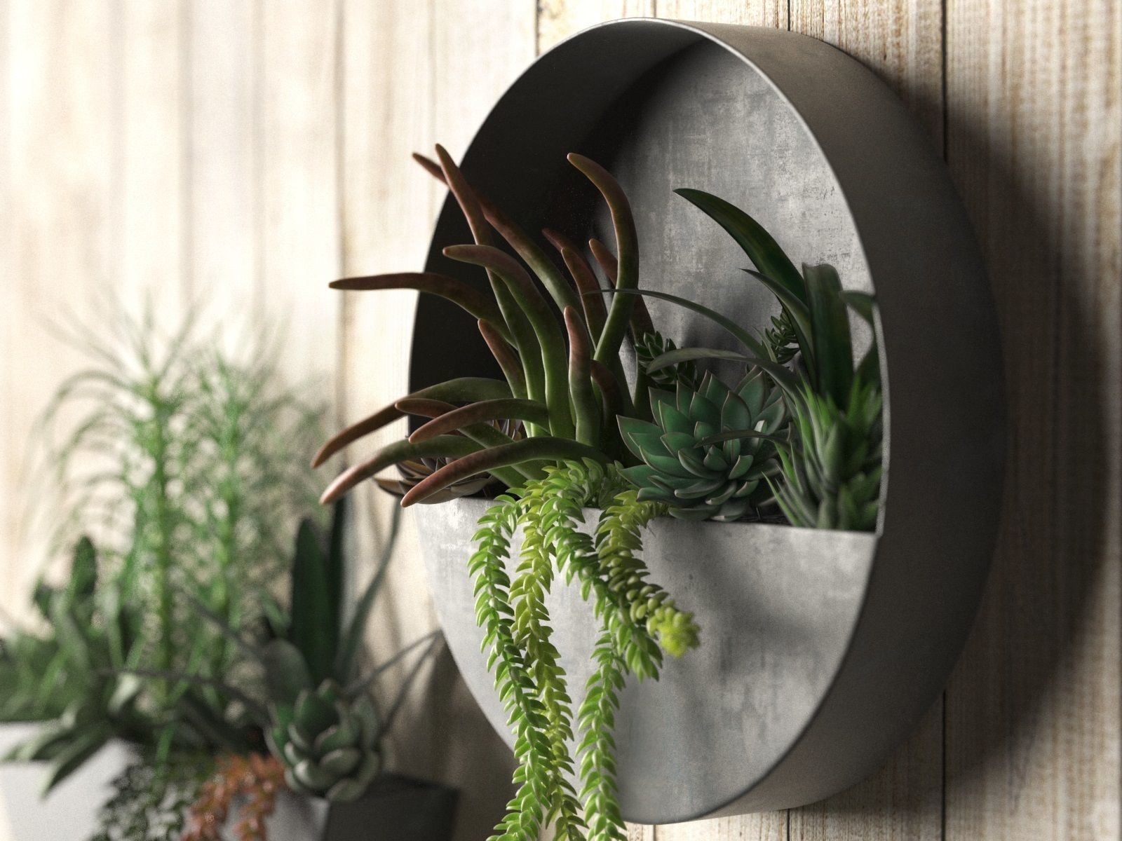 Orbea Zinc Wall Planters 3D model | CGTrader