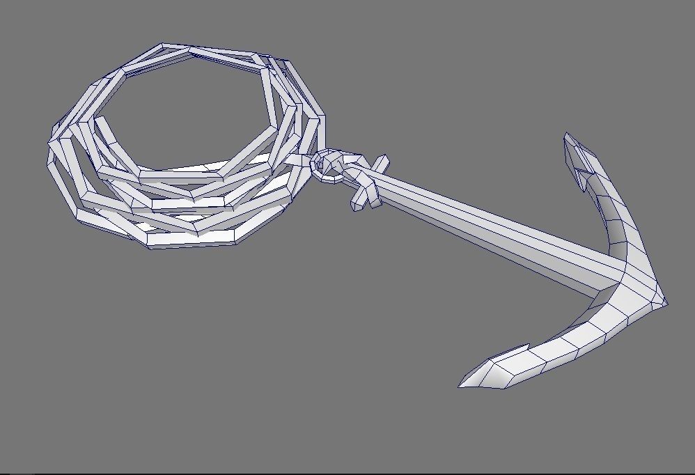 Lowpoly Anchor with rope free VR / AR / low-poly 3D model | CGTrader