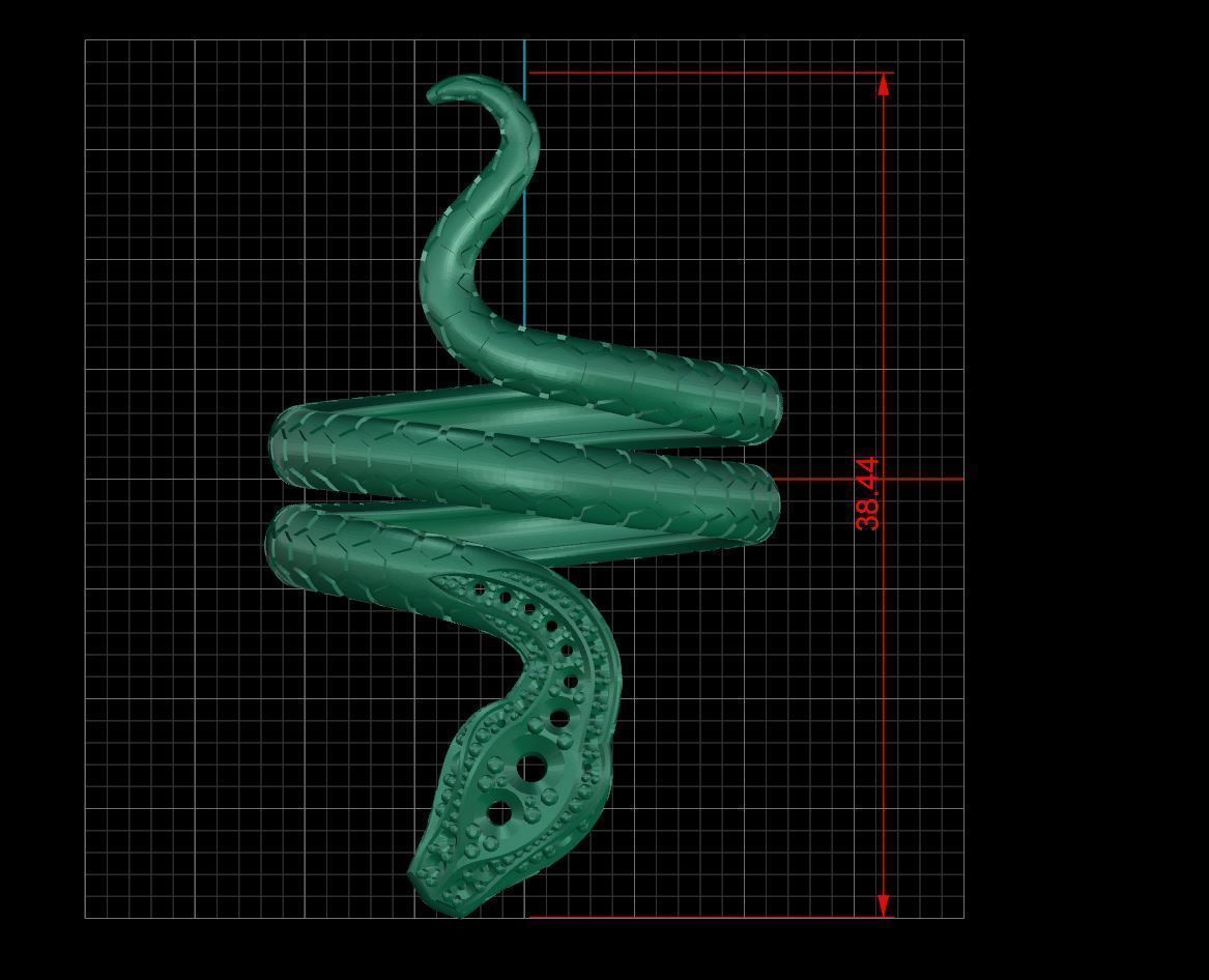 snake ring 0087 3D model 3D printable | CGTrader