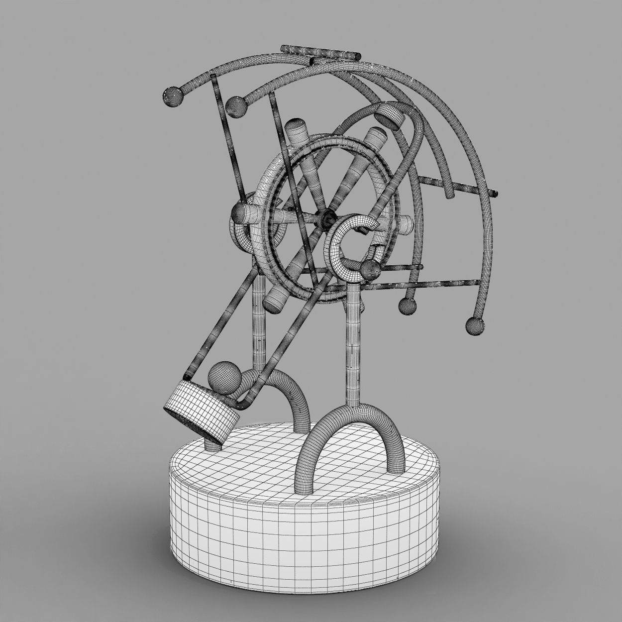 Kinetic desk sculpture 3D model | CGTrader