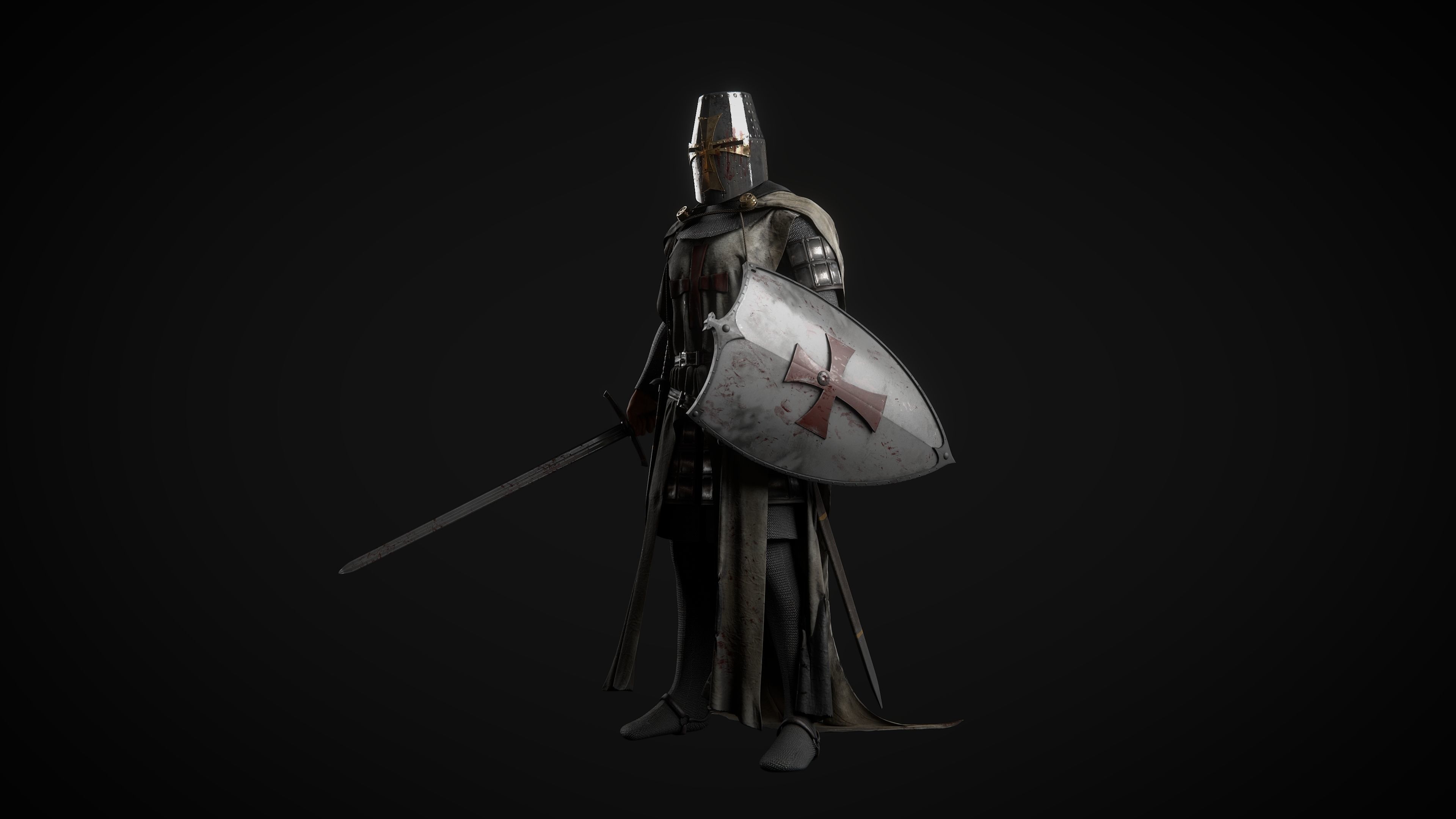 3D model Templar Knight VR / AR / low-poly rigged | CGTrader