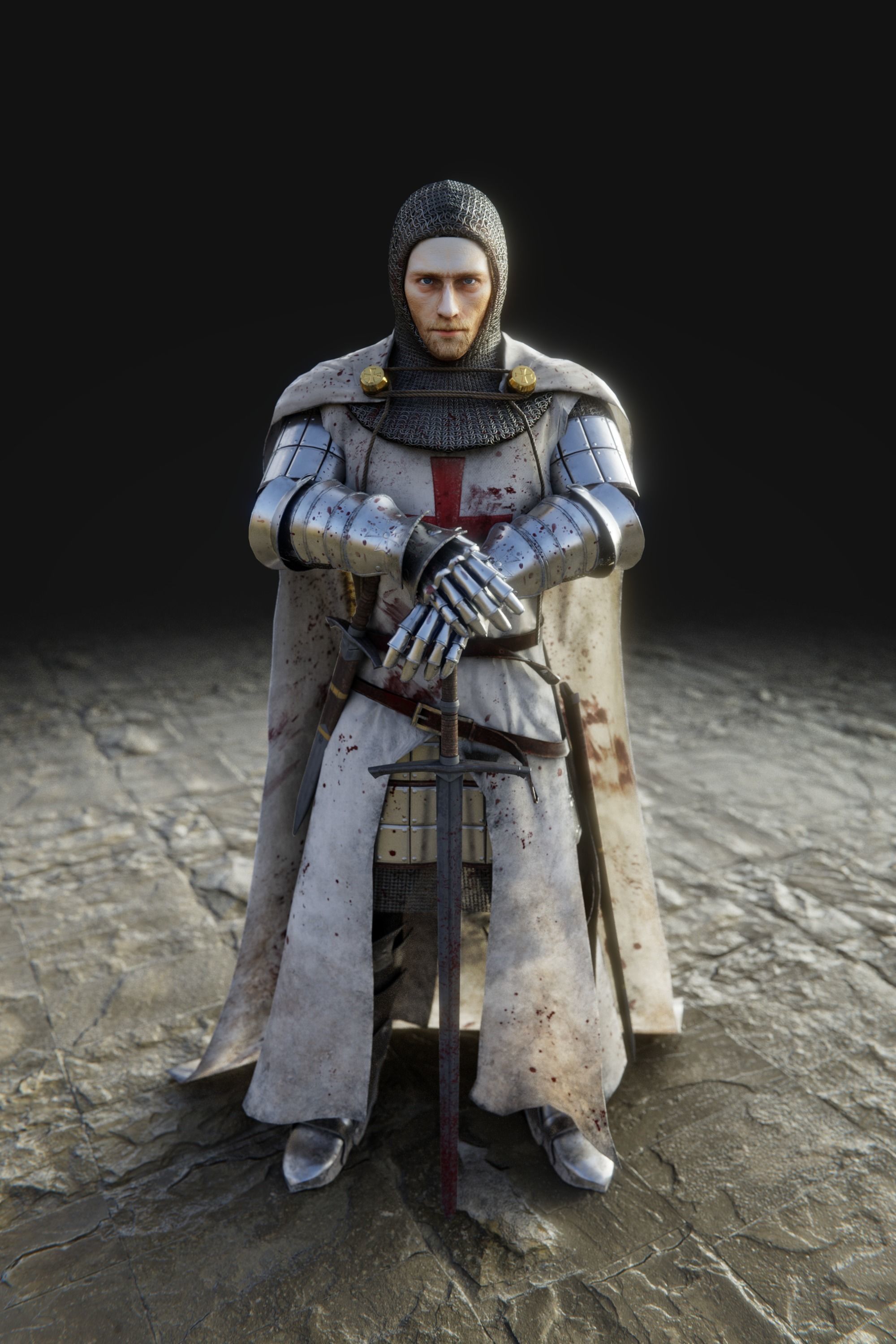 3D model Templar Knight VR / AR / low-poly rigged | CGTrader