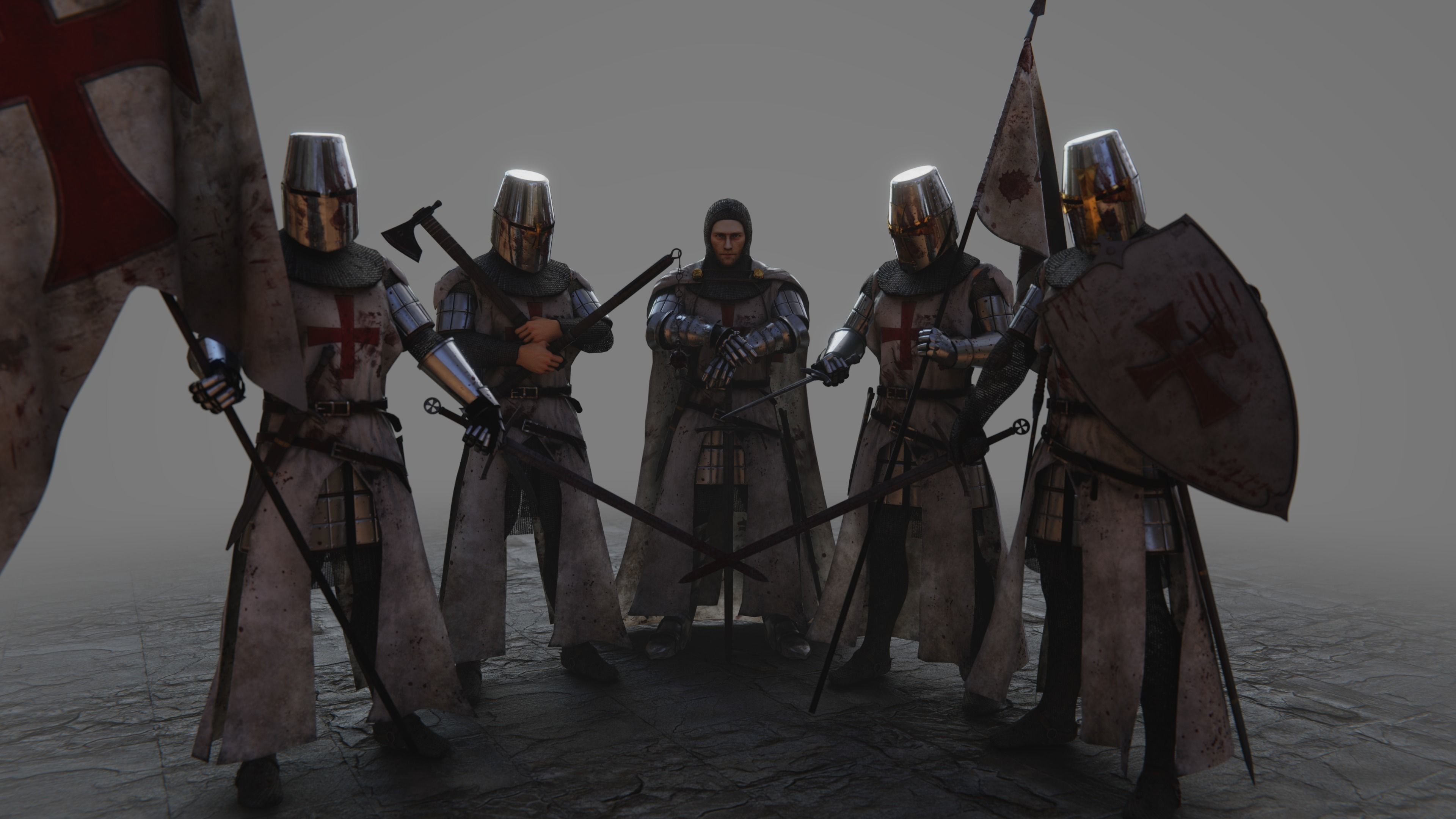 3D model Templar Knight VR / AR / low-poly rigged | CGTrader