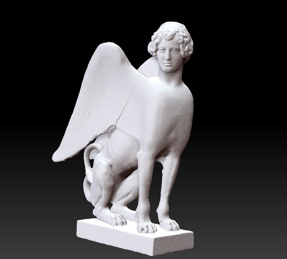 sphinx-seated statue 3D model 3D printable | CGTrader