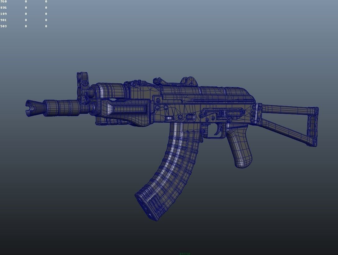 3D model AK 74U model VR / AR / low-poly | CGTrader